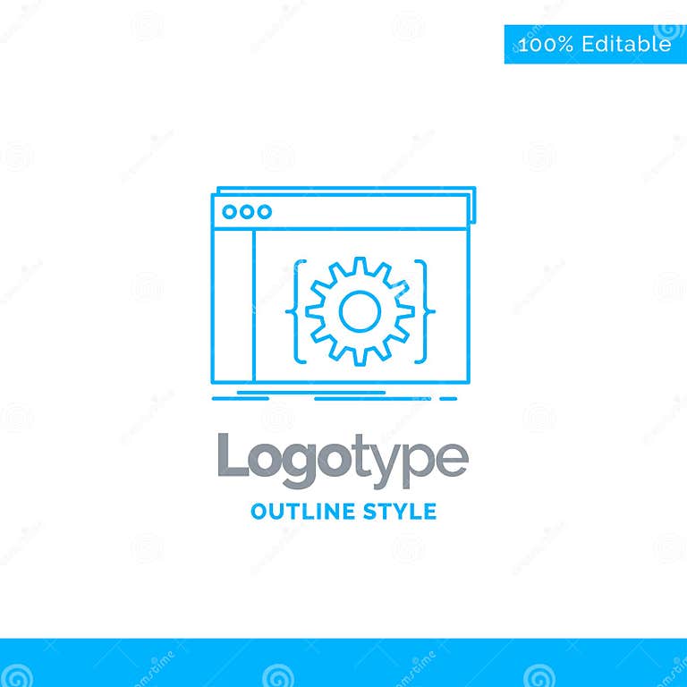 Blue Logo Design for Api, App, Coding, Developer, Software. Busi Stock Vector - Illustration of ...