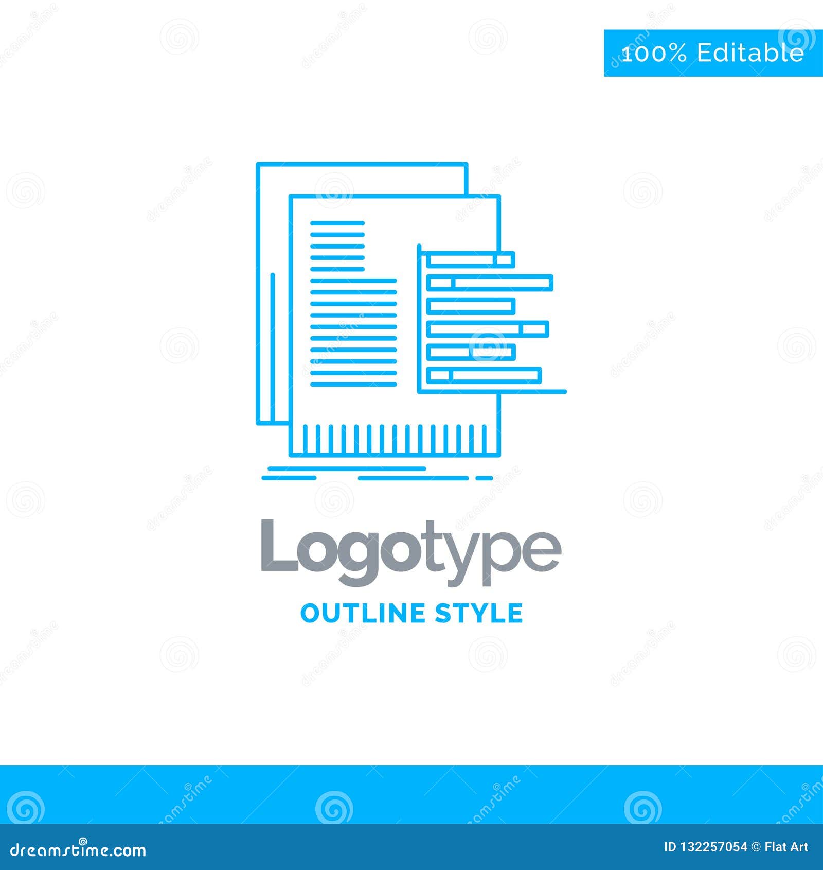 Blue Logo Design for Chart, Data, Graph, Reports, Valuation. Bus Stock ...