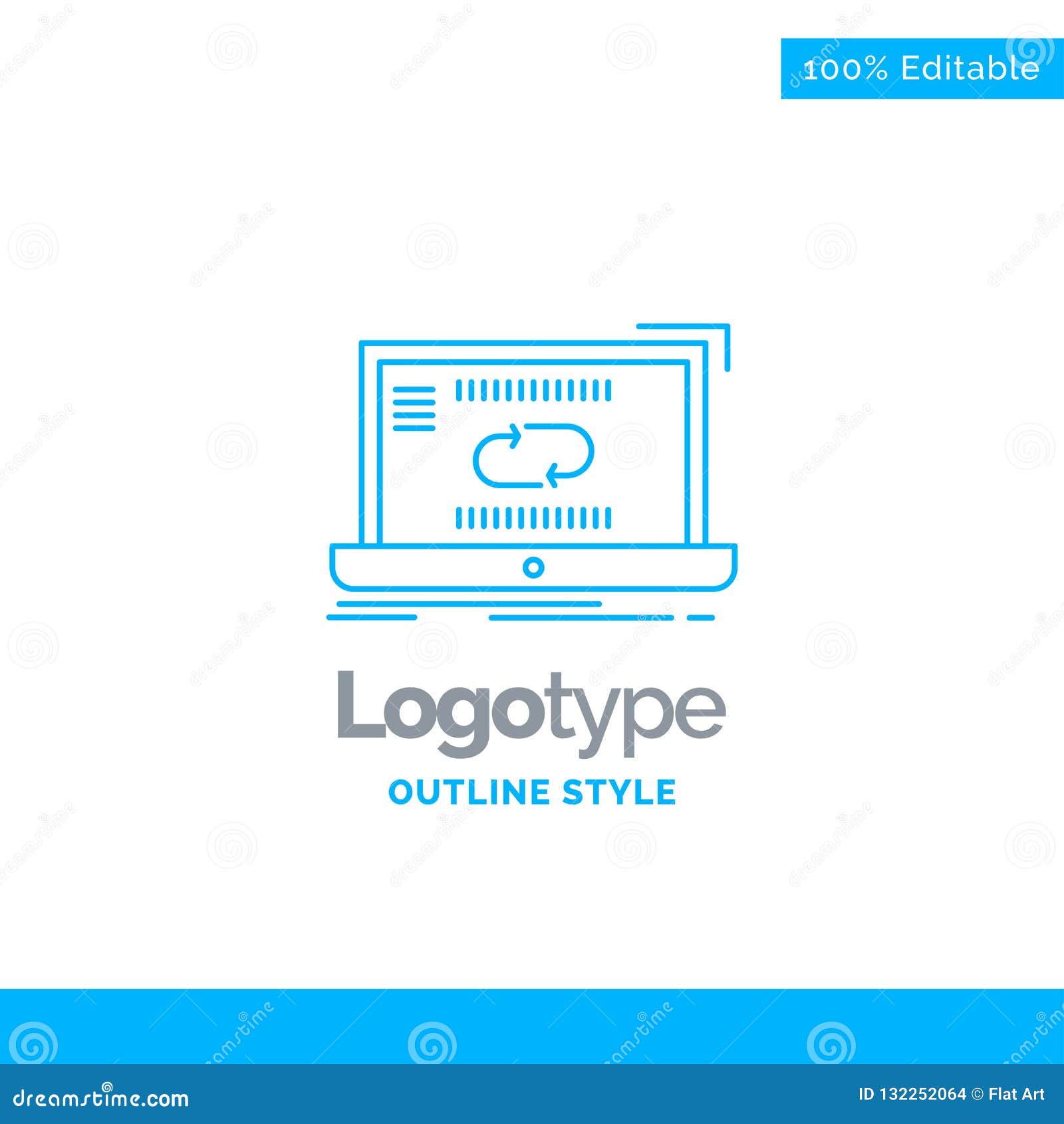 Blue Logo Design for Communication, Connection, Link, Sync, Sync Stock ...