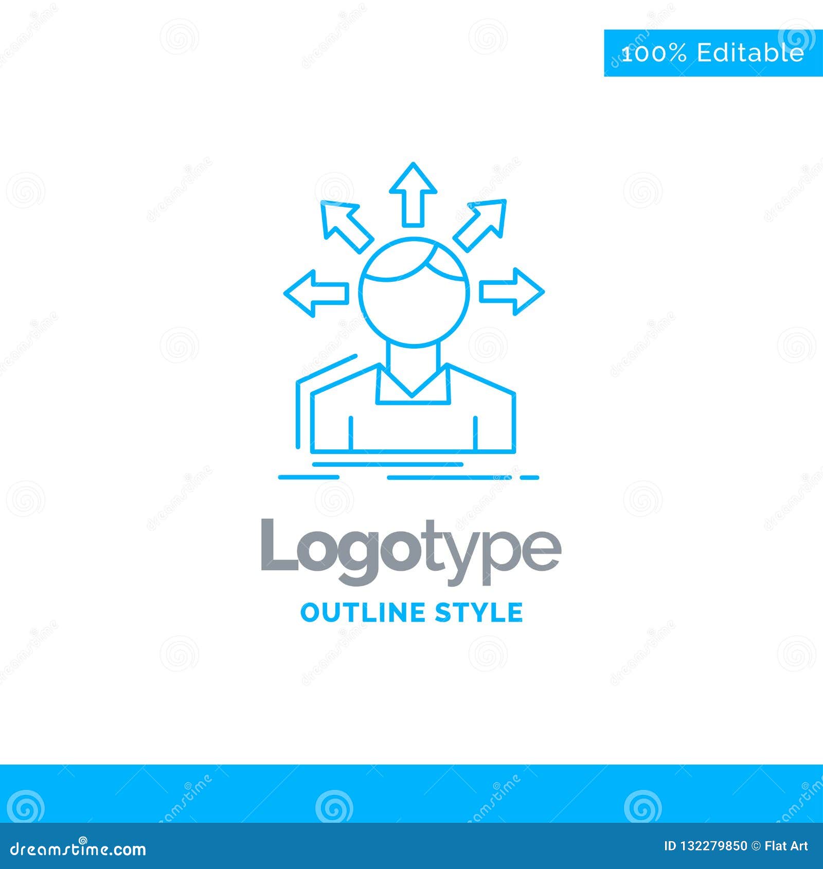 Blue Logo Design for Conversion Difference, Diversity, Options Stock ...