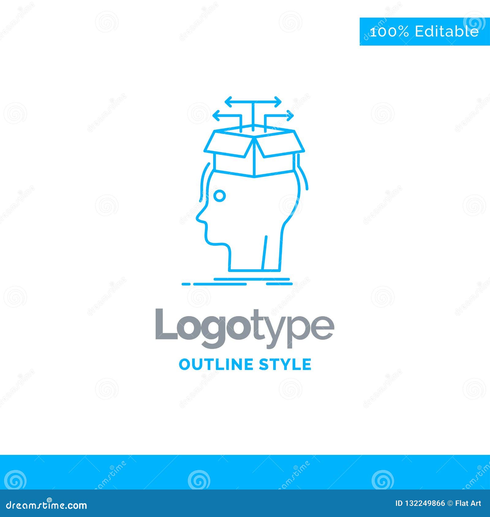 Blue Logo Design for Data, Extraction, Head, Knowledge, Sharing Stock ...