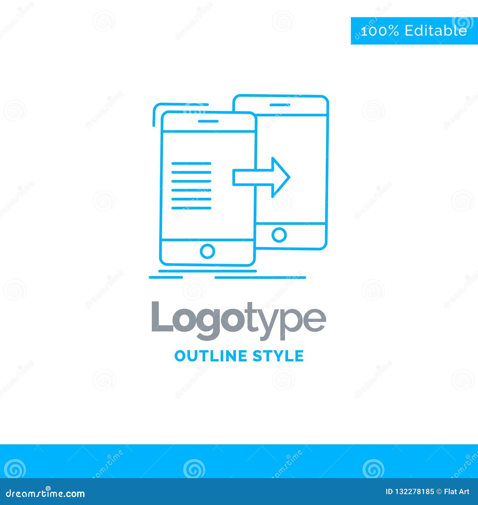 Blue Logo Design for Data, Sharing, Sync, Synchronization, Synci Stock ...