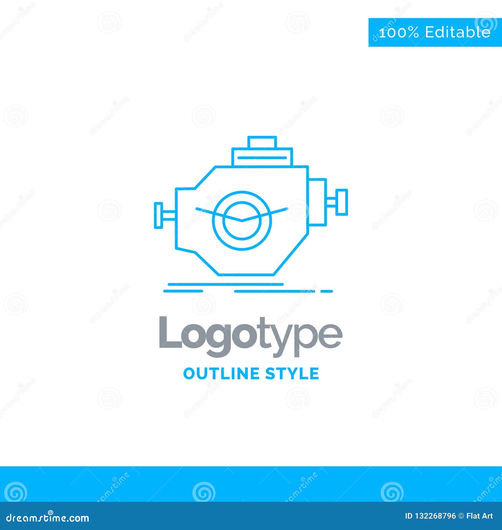 Blue Logo Design for Engine, Industry, Machine, Motor, Performan Stock ...