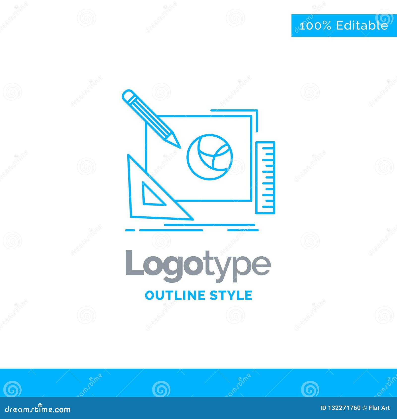 Blue Logo Design for Logo, Design, Creative, Idea, Design Proces Stock ...