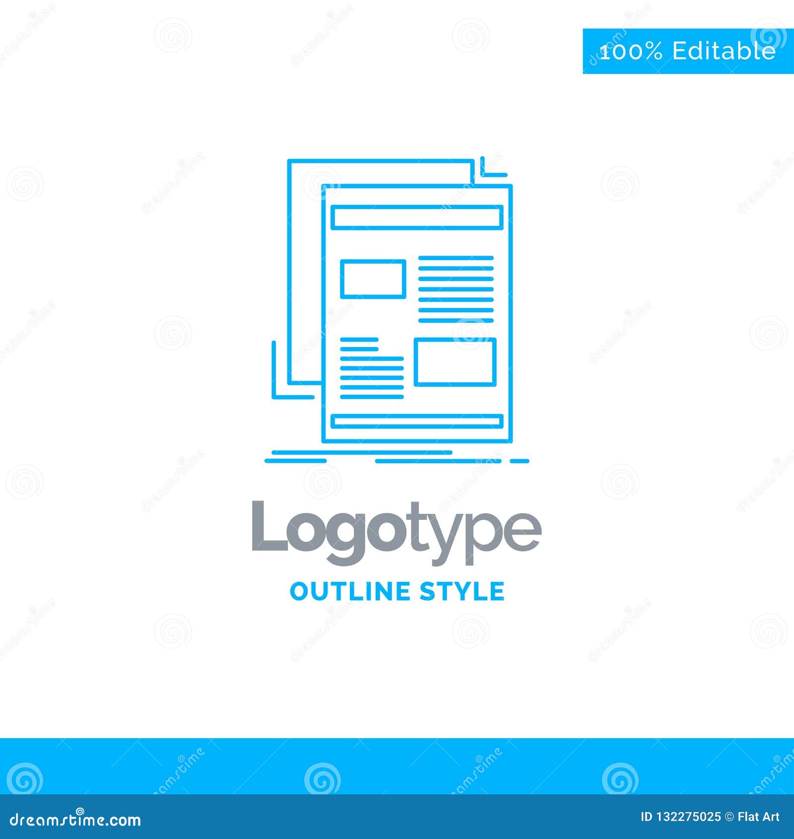 Blue Logo Design for News, Newsletter, Newspaper, Media, Paper Stock ... Blue Logo Design for News, Newsletter, Newspaper, Media, Paper Stock ...