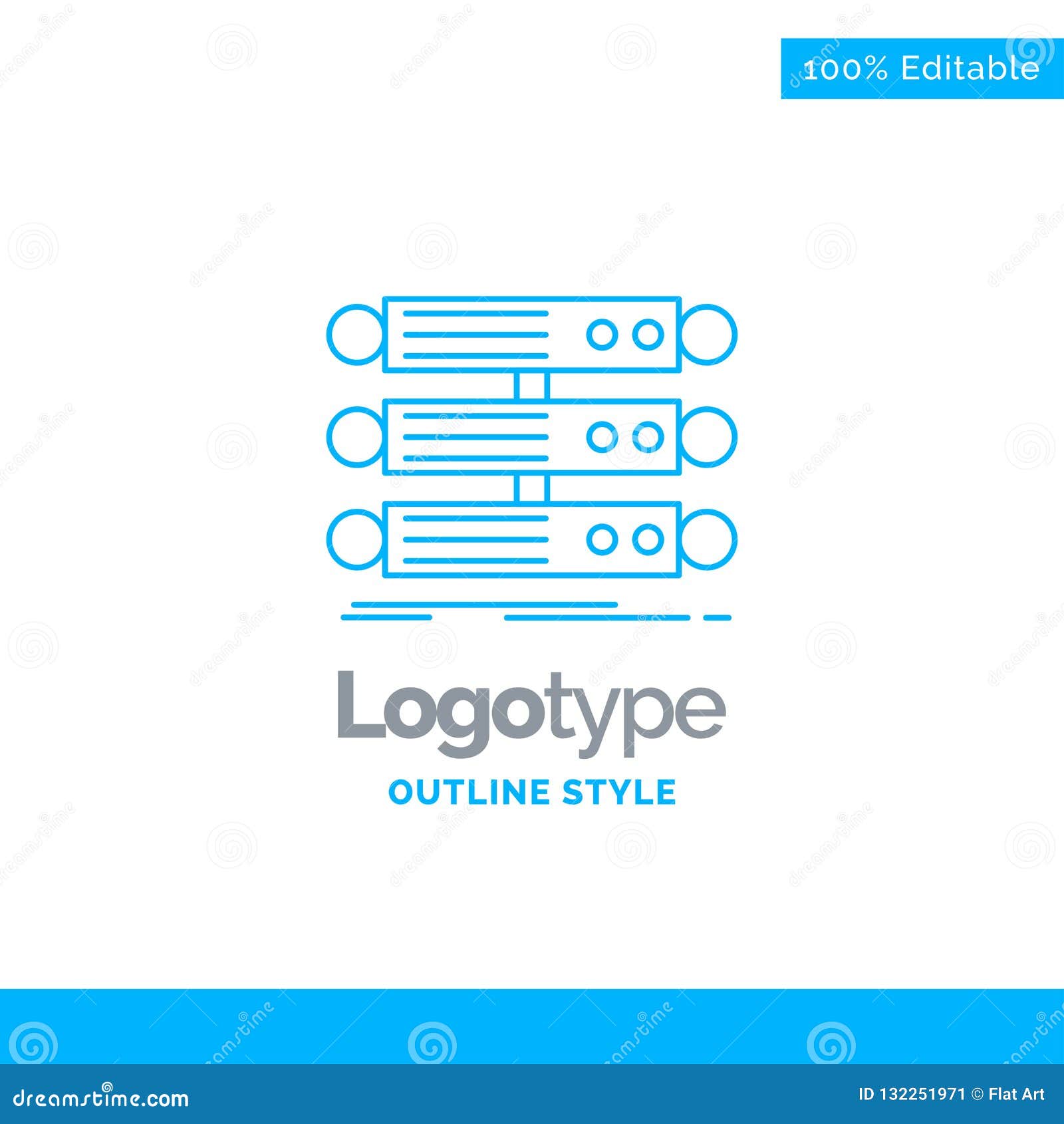 Blue Logo Design for Server, Structure, Rack, Database, Data. Bu Stock ...