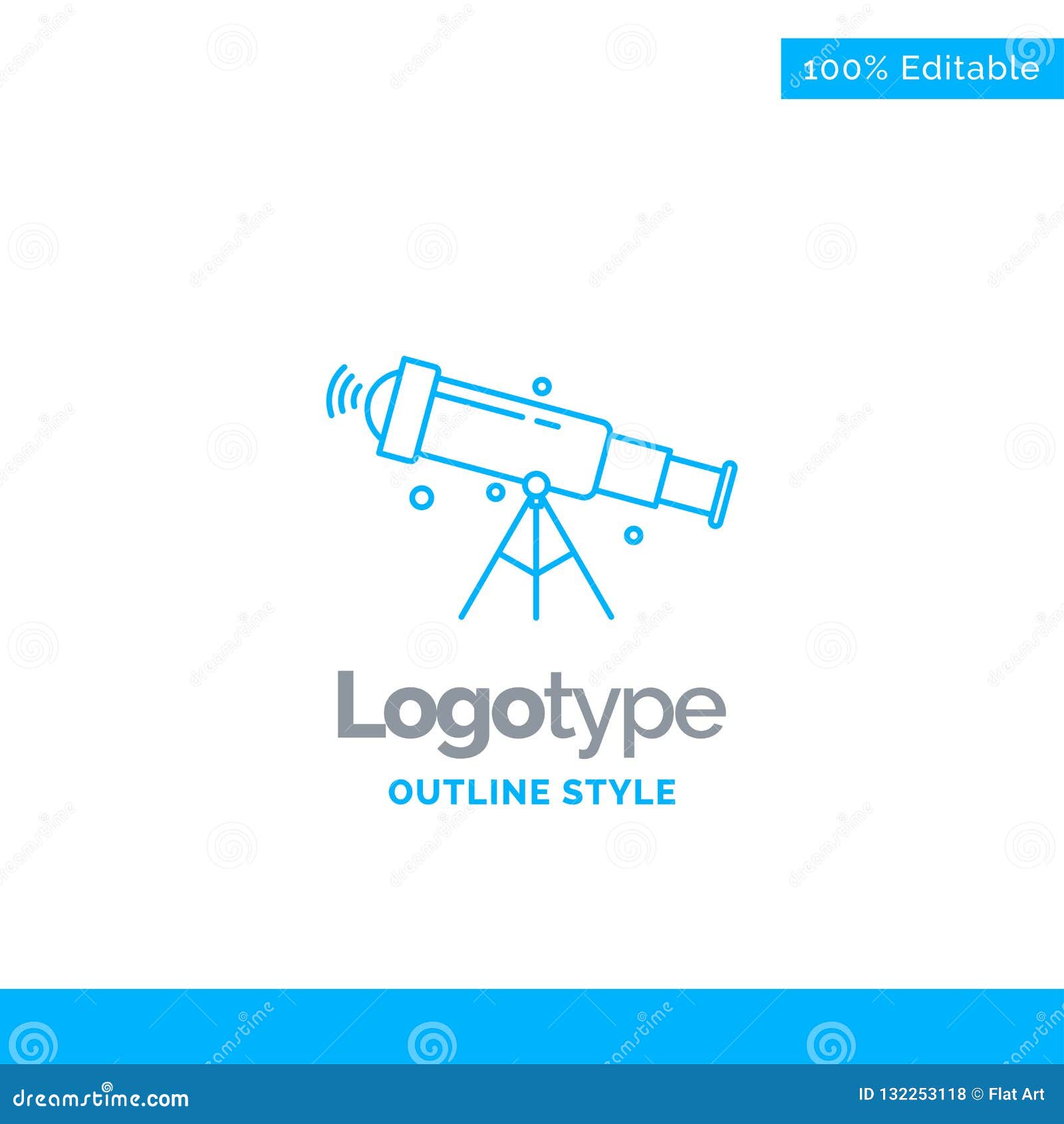 Blue Logo Design for Telescope, Astronomy, Space, View, Zoom. Bu Stock ... Blue Logo Design for Telescope, Astronomy, Space, View, Zoom. Bu Stock ...