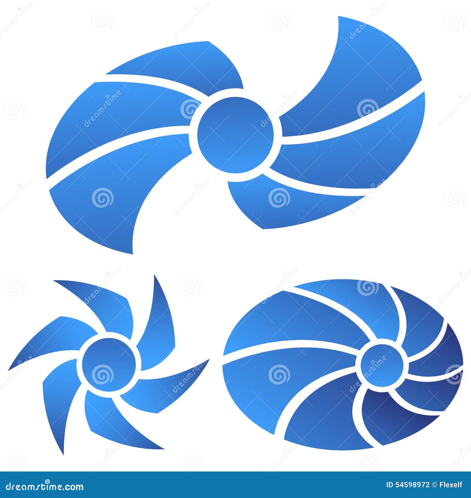 Blue logos stock vector. Illustration of installation - 54598972