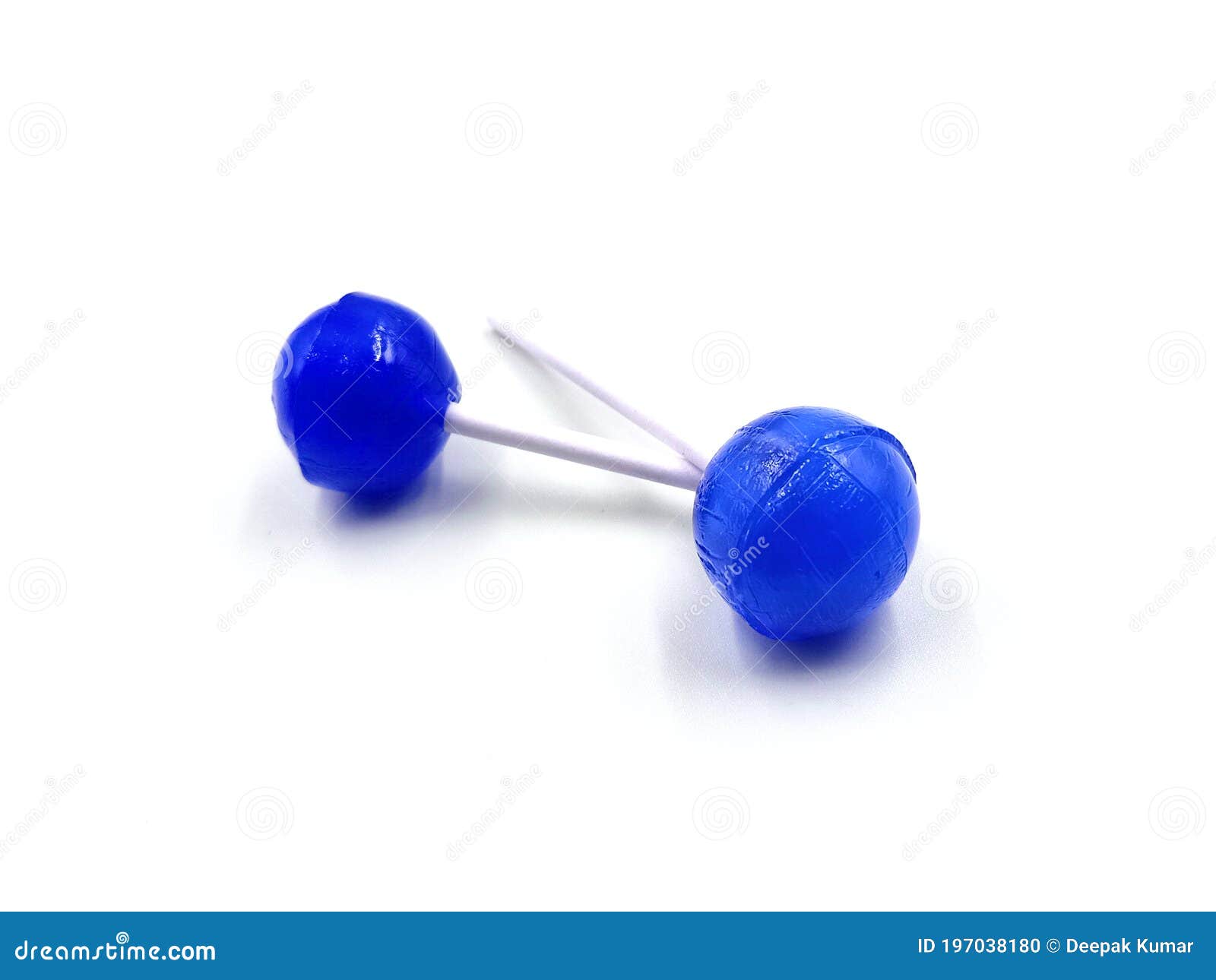 Blue Lollipops on White Background Stock Photo - Image of bright, board ...