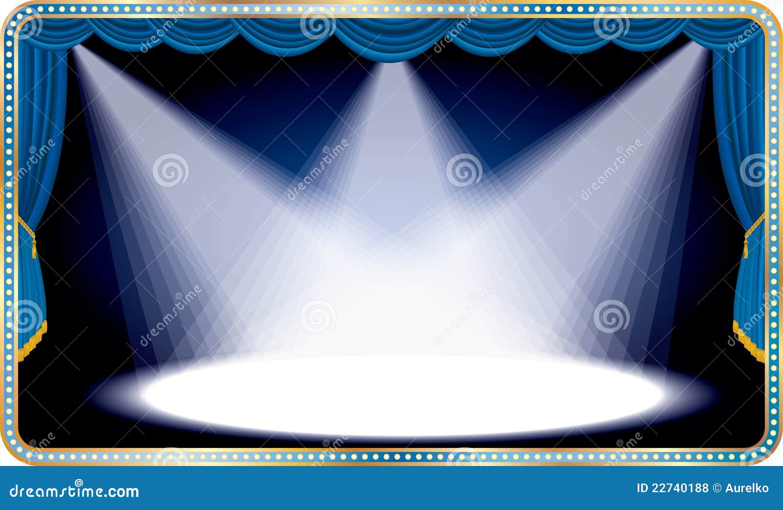 Blue long stage stock vector. Illustration of celebration - 22740188
