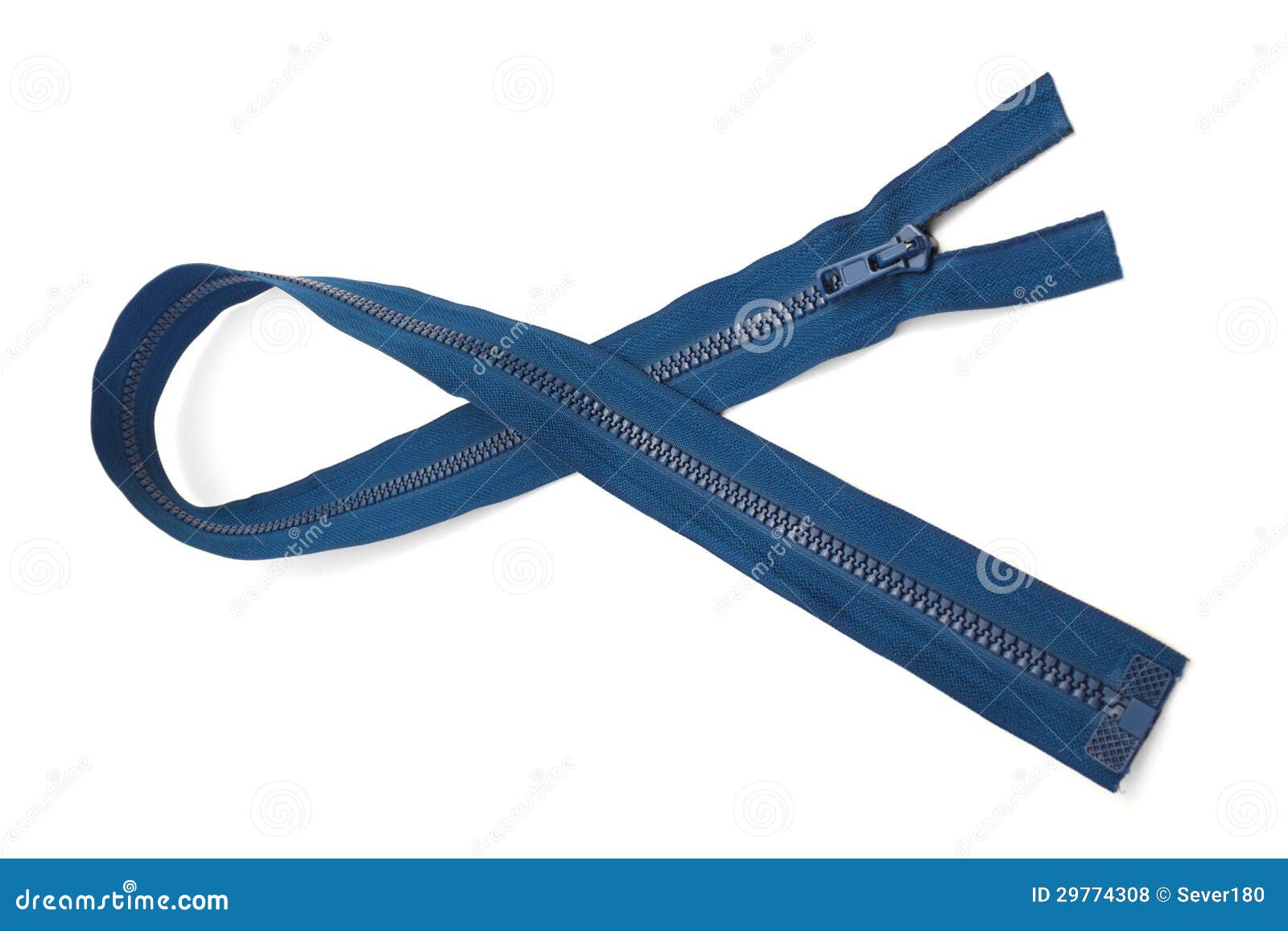 Blue Zipper Closeup Isolated on White Background Stock Photo - Image of ...