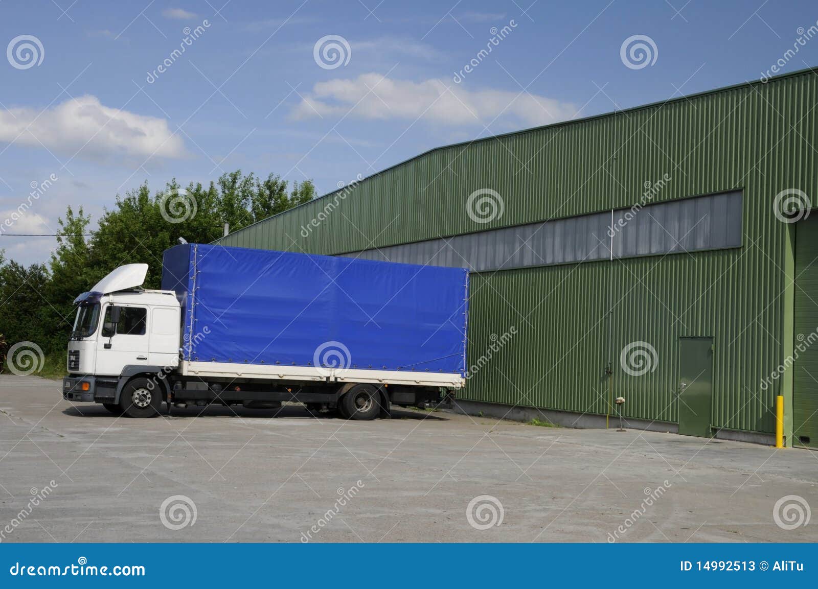 Blue lorry stock image. Image of transport, cargoe, clouds - 14992513