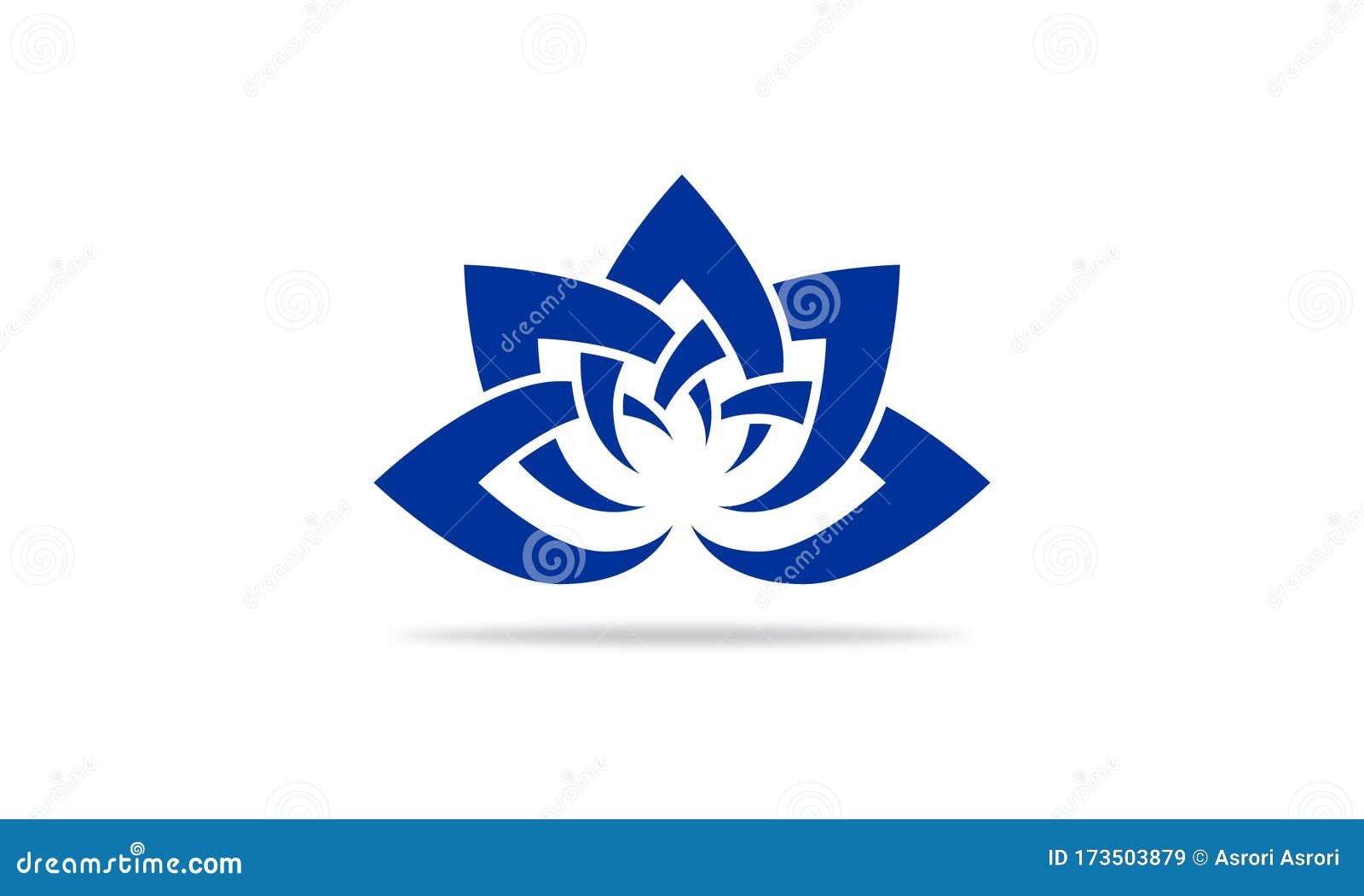 Blue Lotus Logo. stock vector. Illustration of logos - 173503879