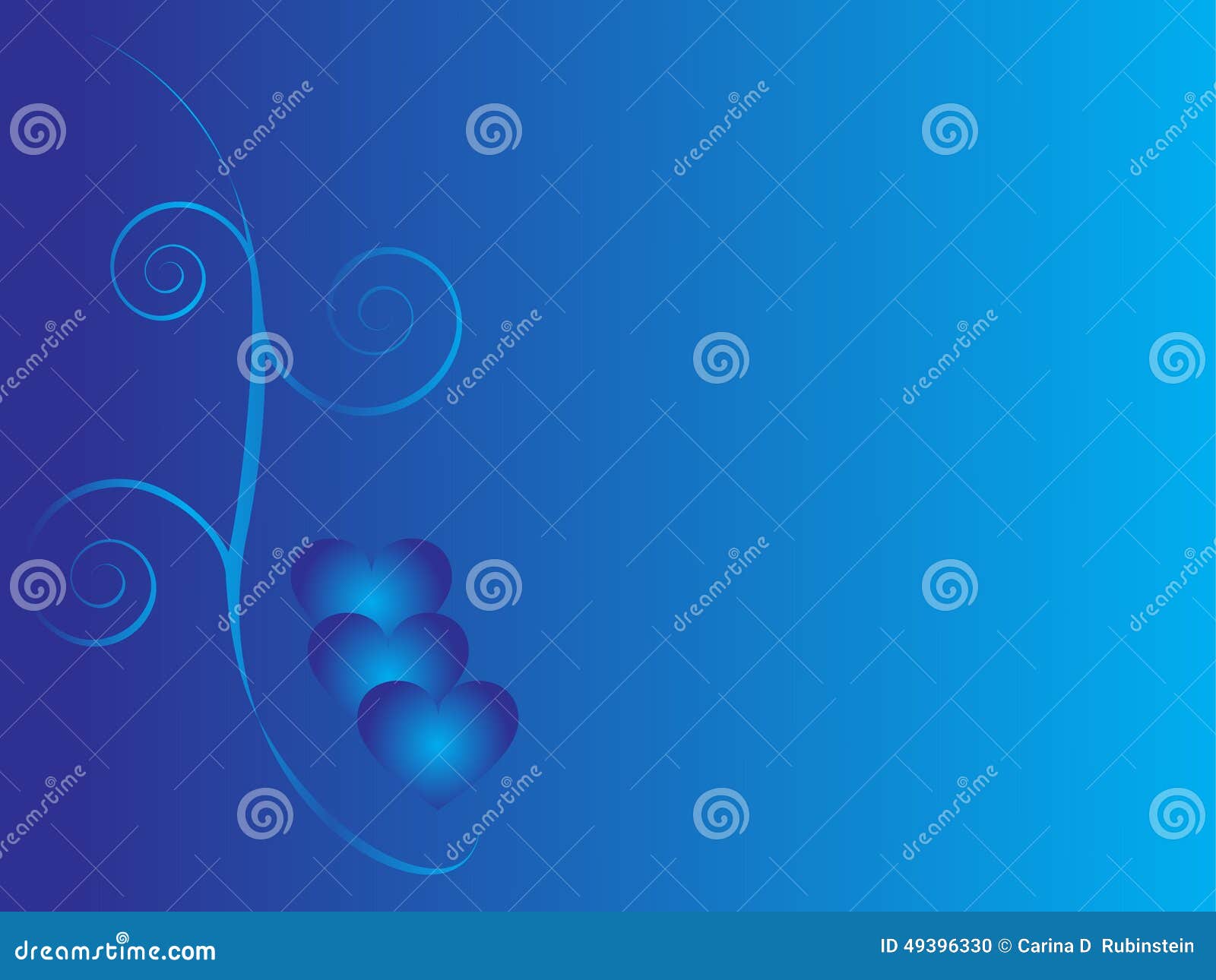 Blue love background stock vector. Illustration of organic - 49396330
