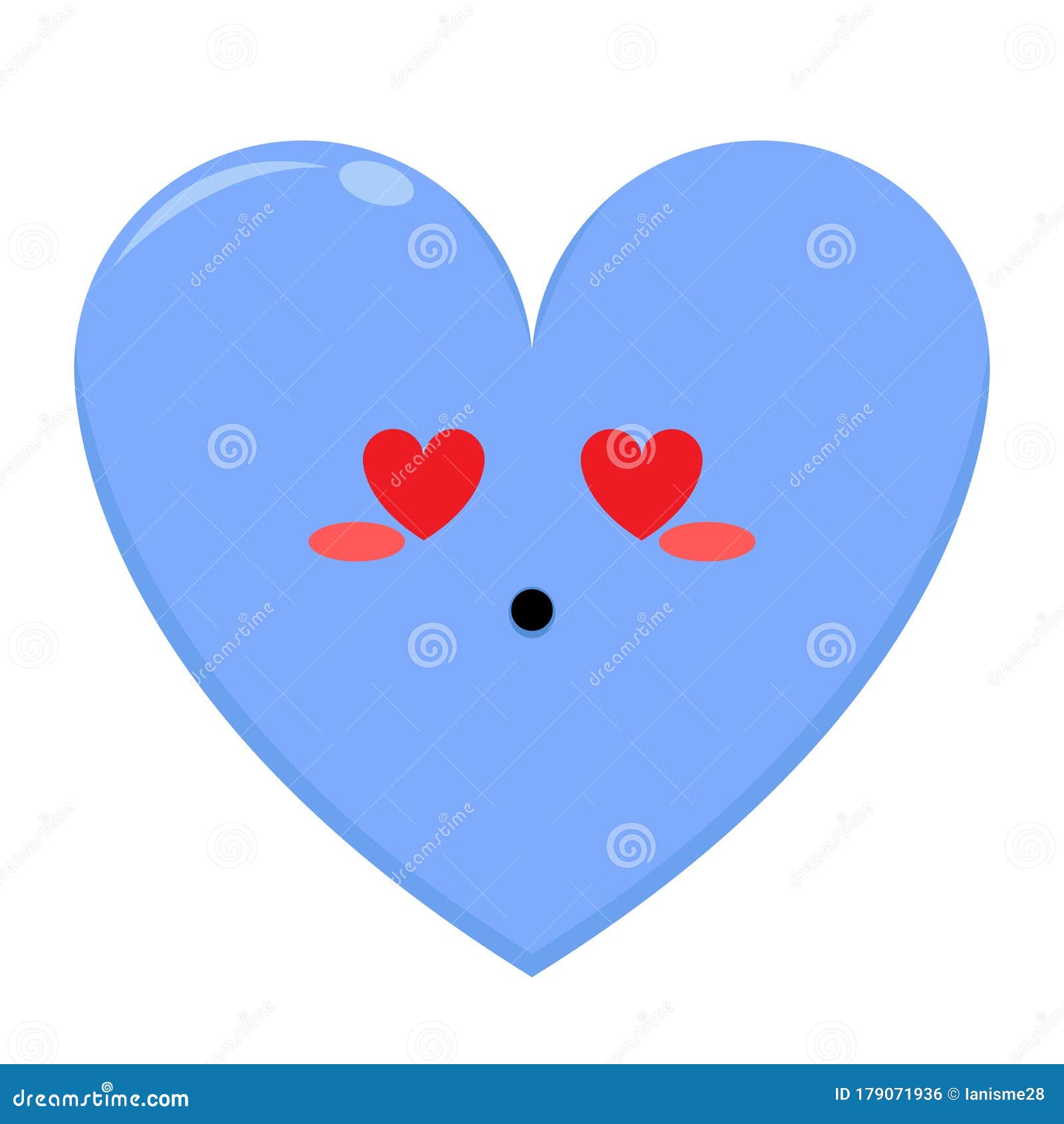 Blue Love Character with Love Expression Stock Vector - Illustration of ...