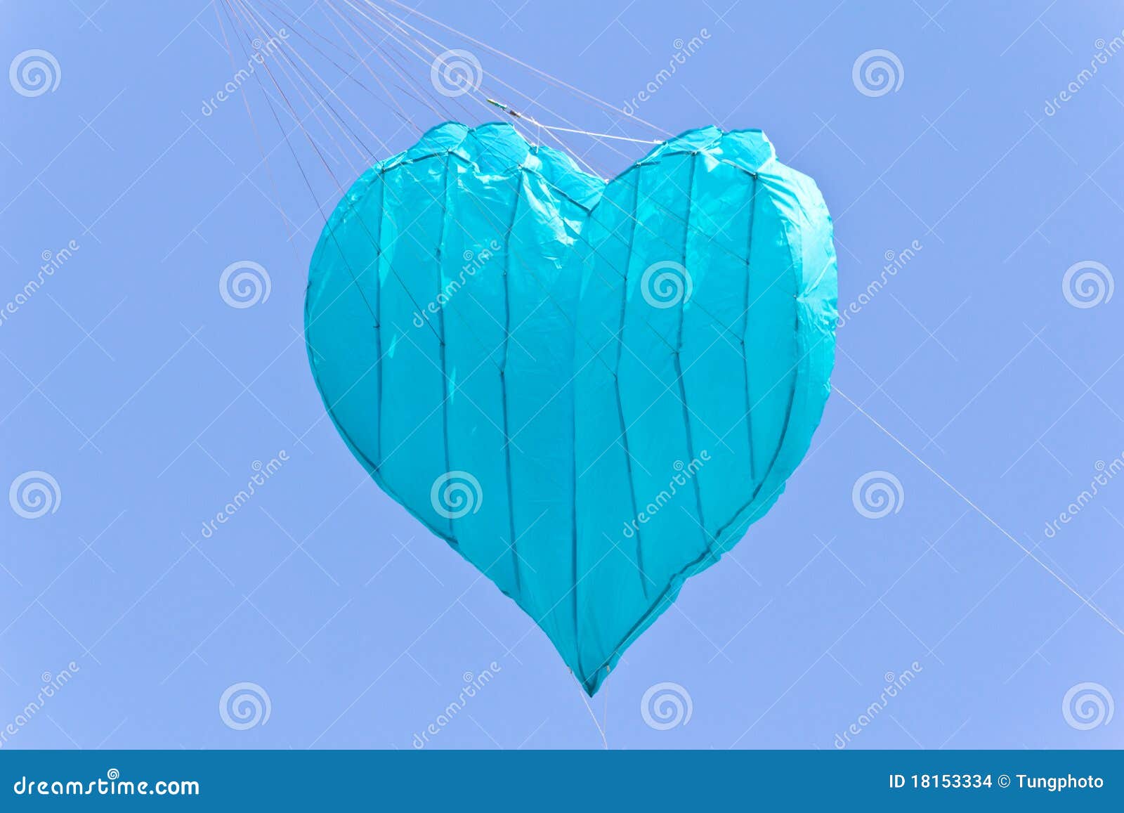 Blue love heart kite stock photo. Image of freedom, moving - 18153334