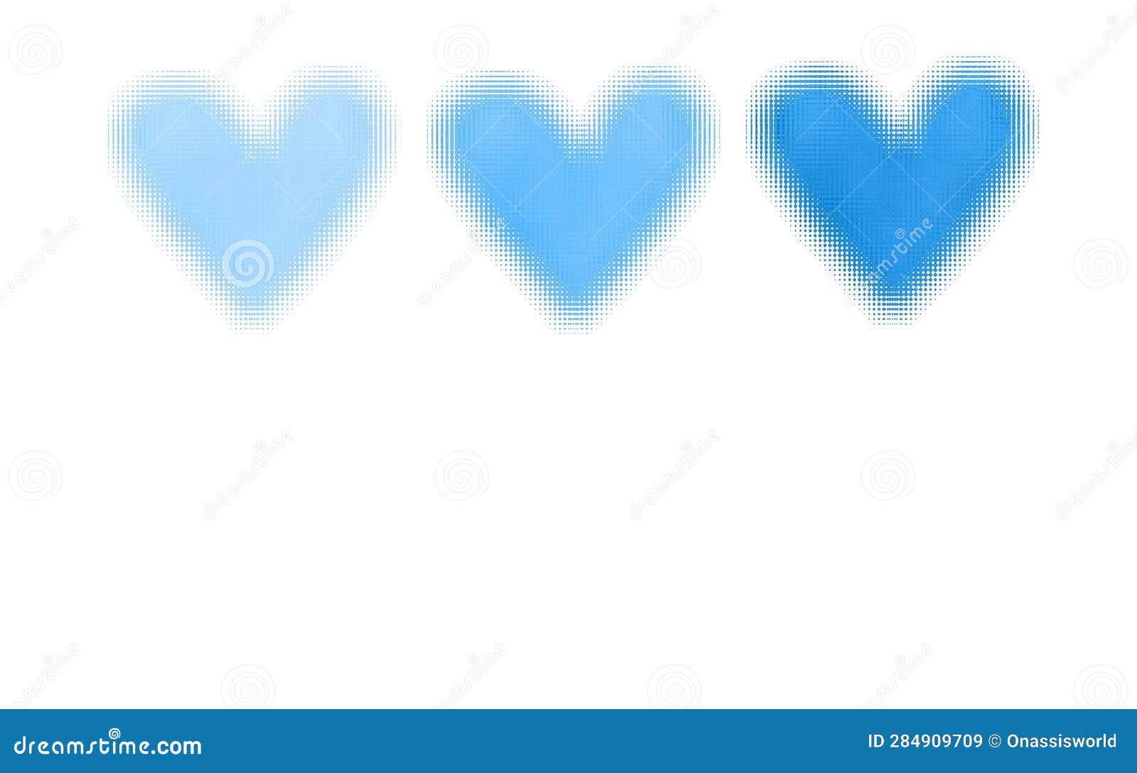 Blue Love Hearts Illustration Abstract Background Templates Stock ...