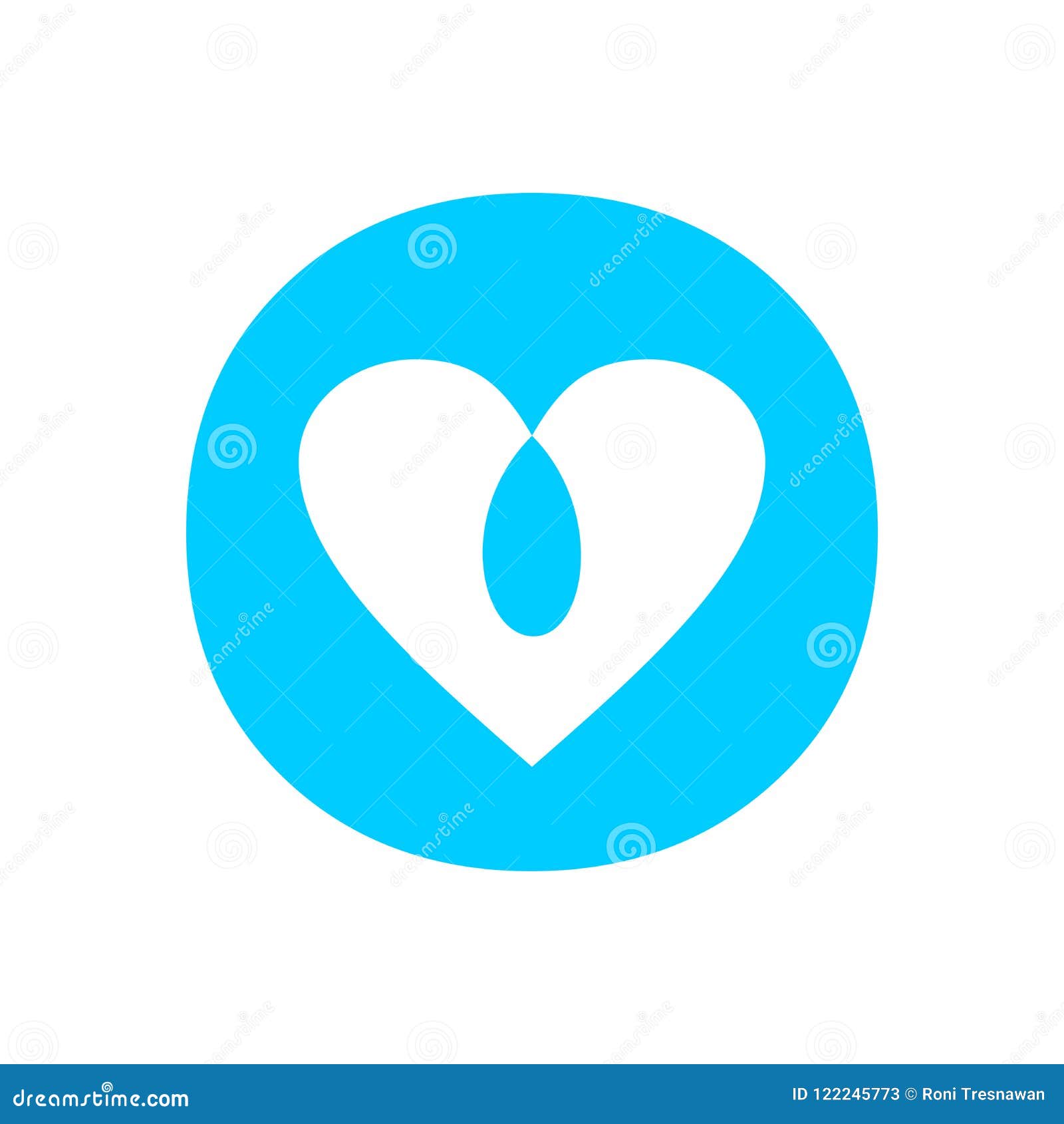Blue Love Intersection Circle Symbol Design Stock Vector - Illustration ...