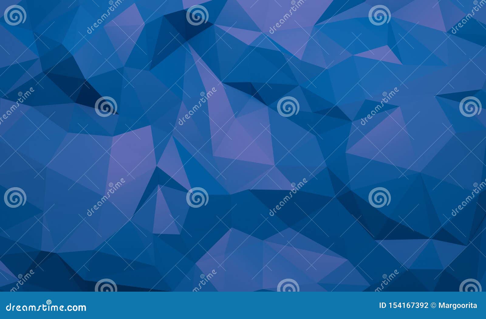 Blue Low Poly Abstract Background. 3d Rendering Stock Illustration ...