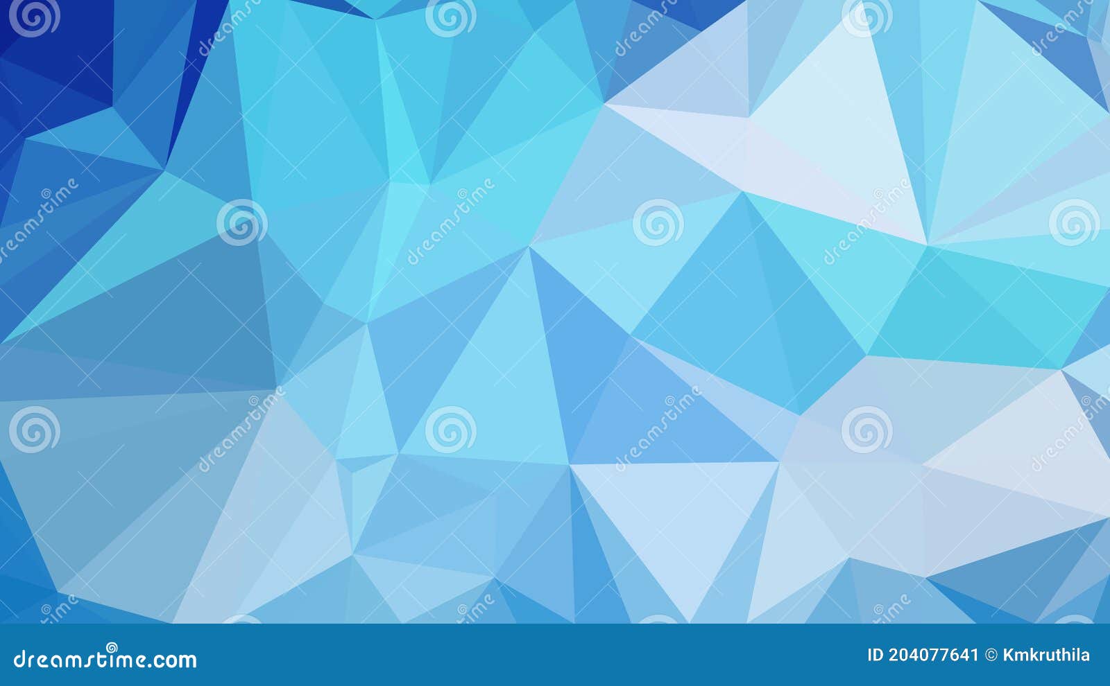 Blue Low Poly Background Template Stock Illustration - Illustration of ...