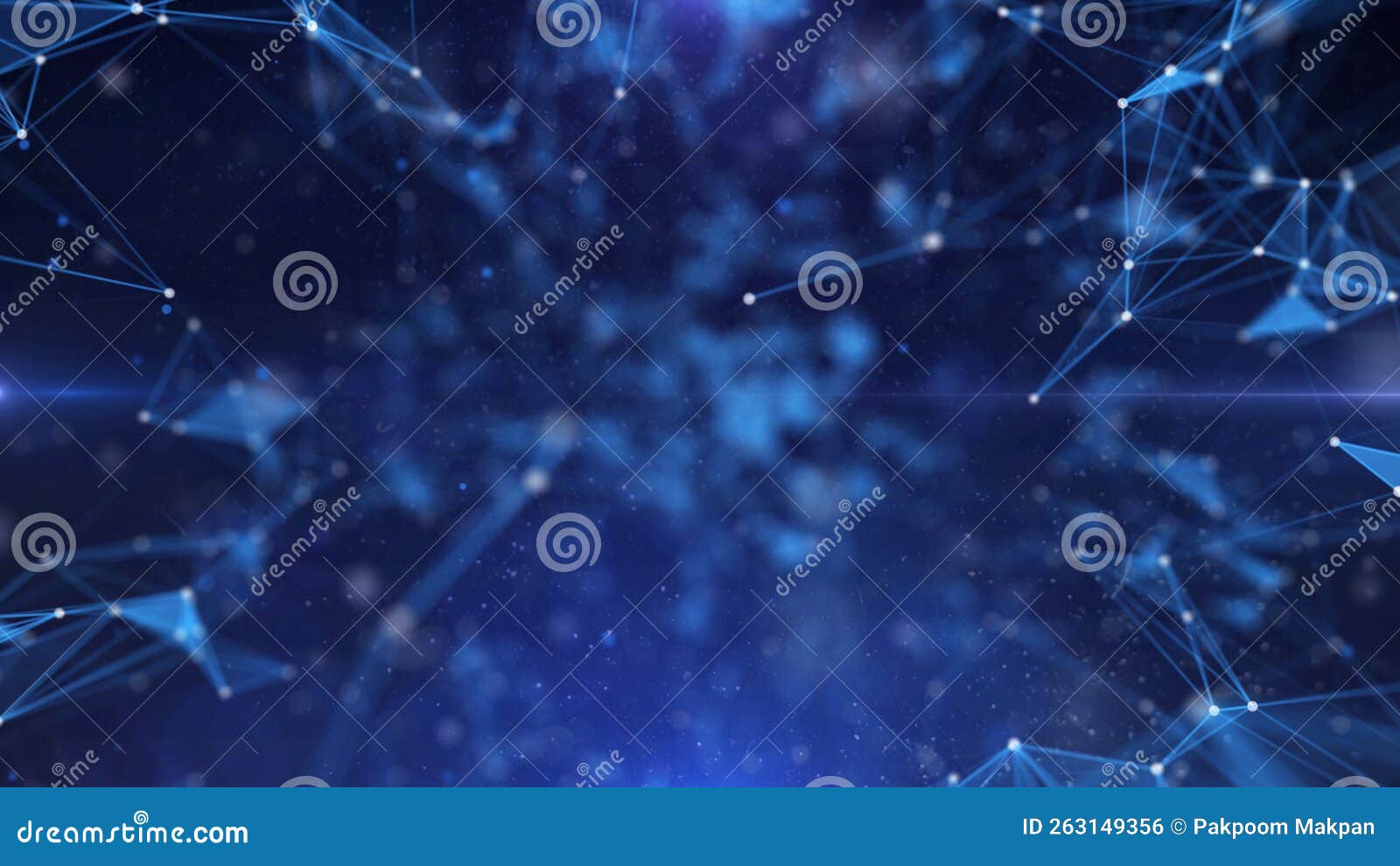 Blue Low Poly, Digital Plexus Mesh Futuristic Technology Structure for ...