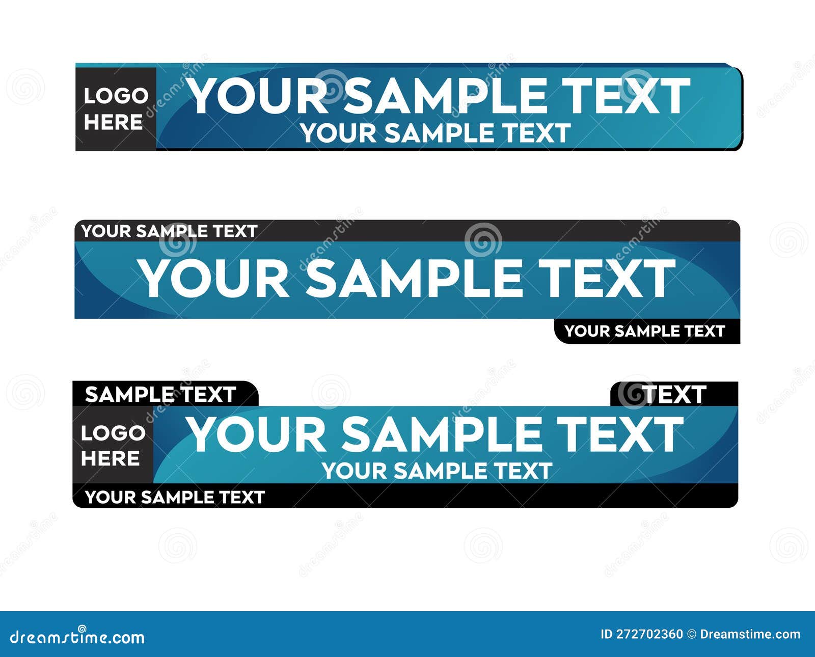 Blue Lower Third Vector Design with Overlay Strip Text Video. News ...