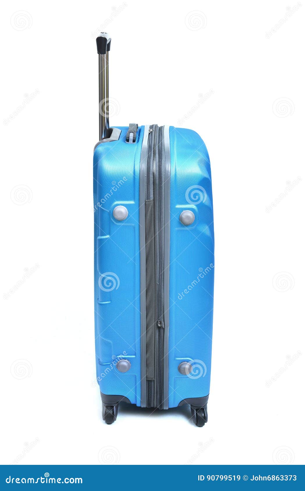 Blue luggage isolated stock image. Image of leisure, handbag - 90799519