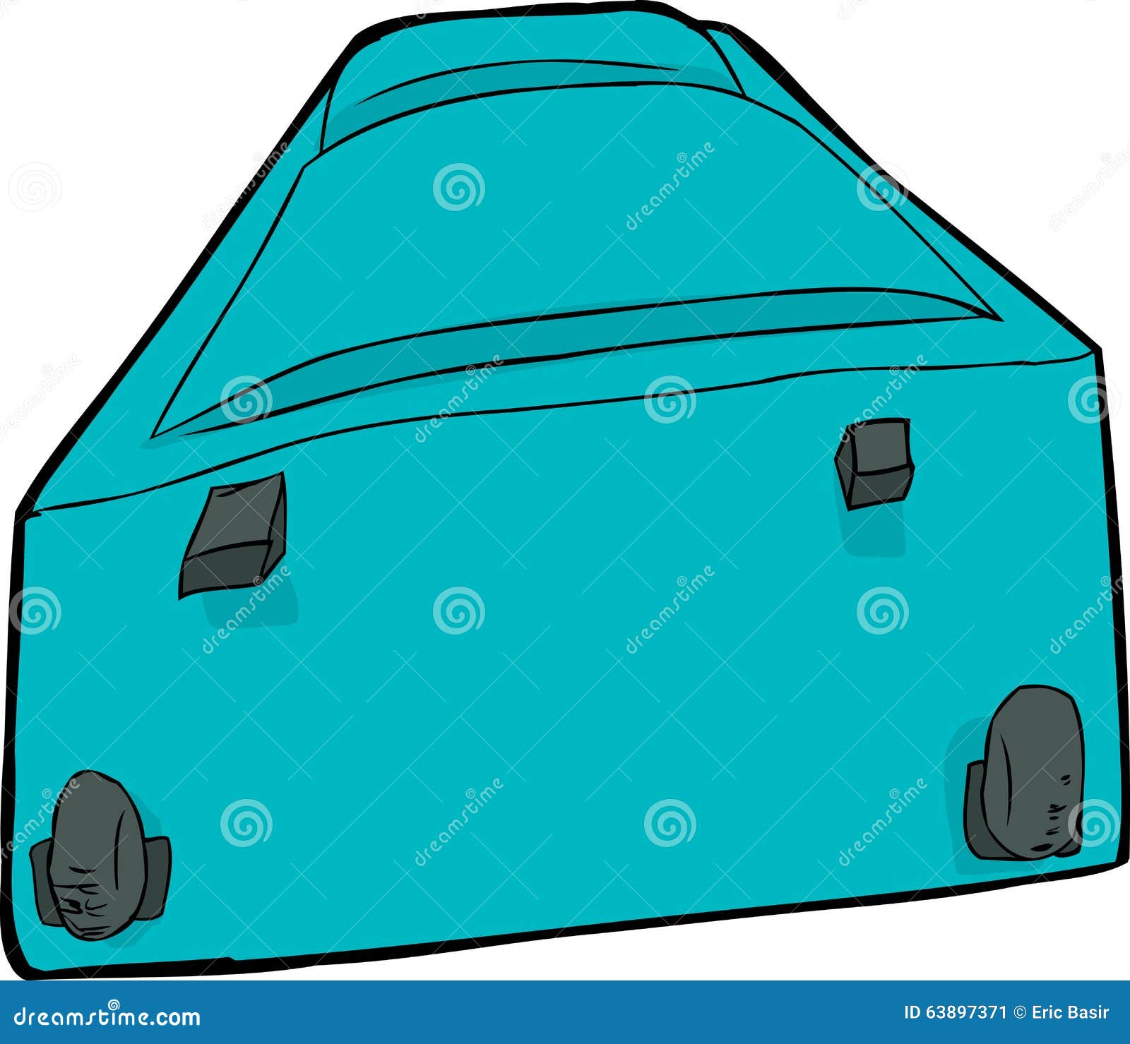 Blue Luggage Suitcase stock illustration. Illustration of isolated ...