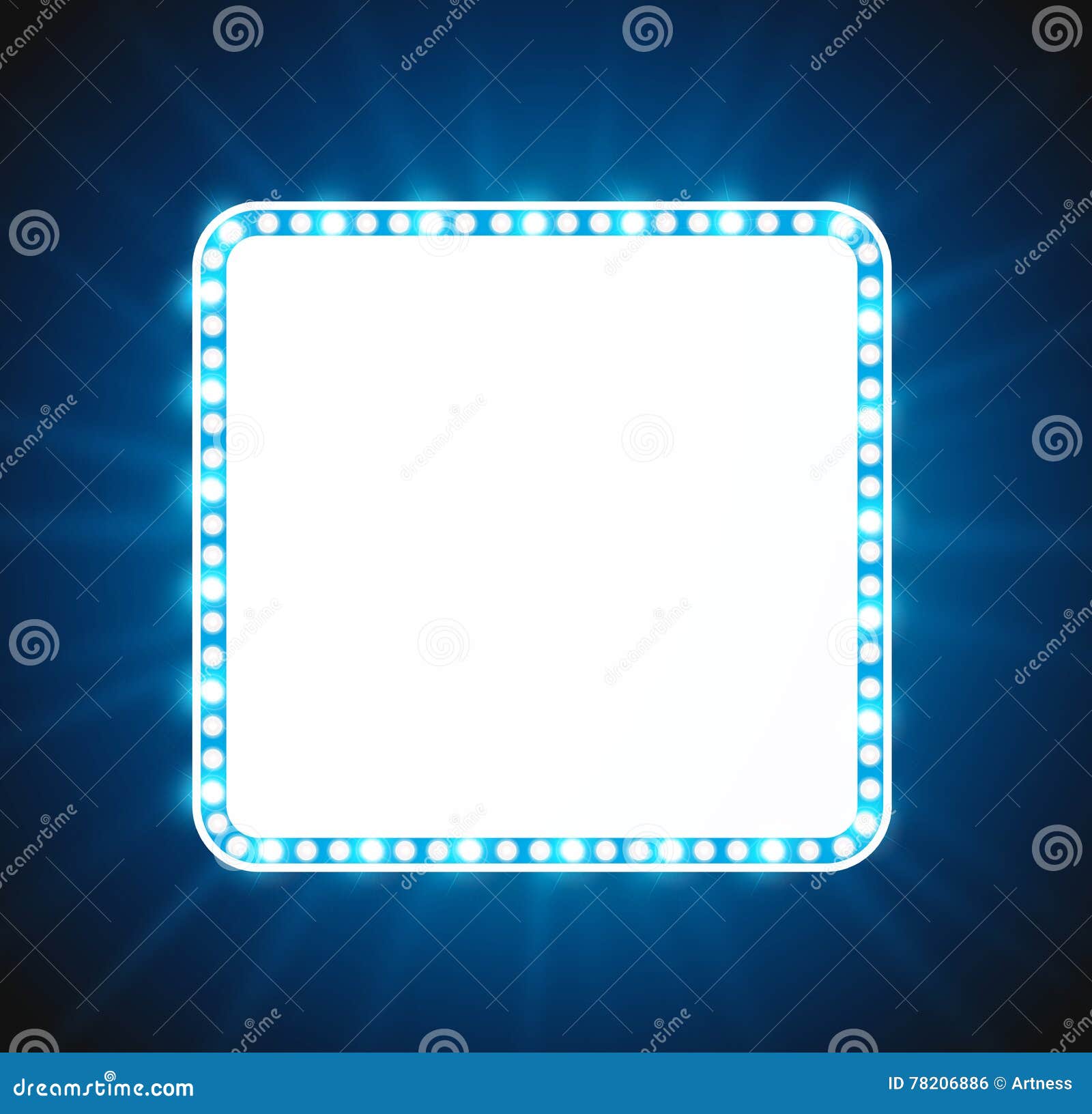 Blue Luxurious Retro Banner Stock Vector - Illustration of blue, frame ...