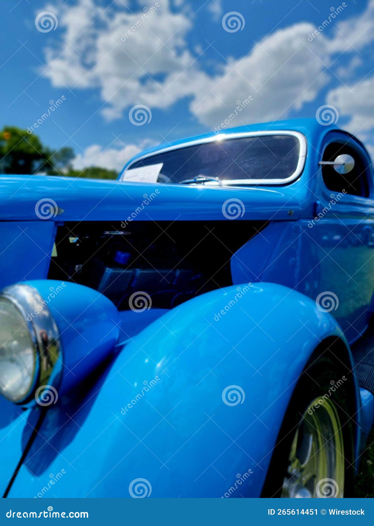 Blue Luxury Car with a Cloudy Blue Sky Stock Image - Image of travel ...