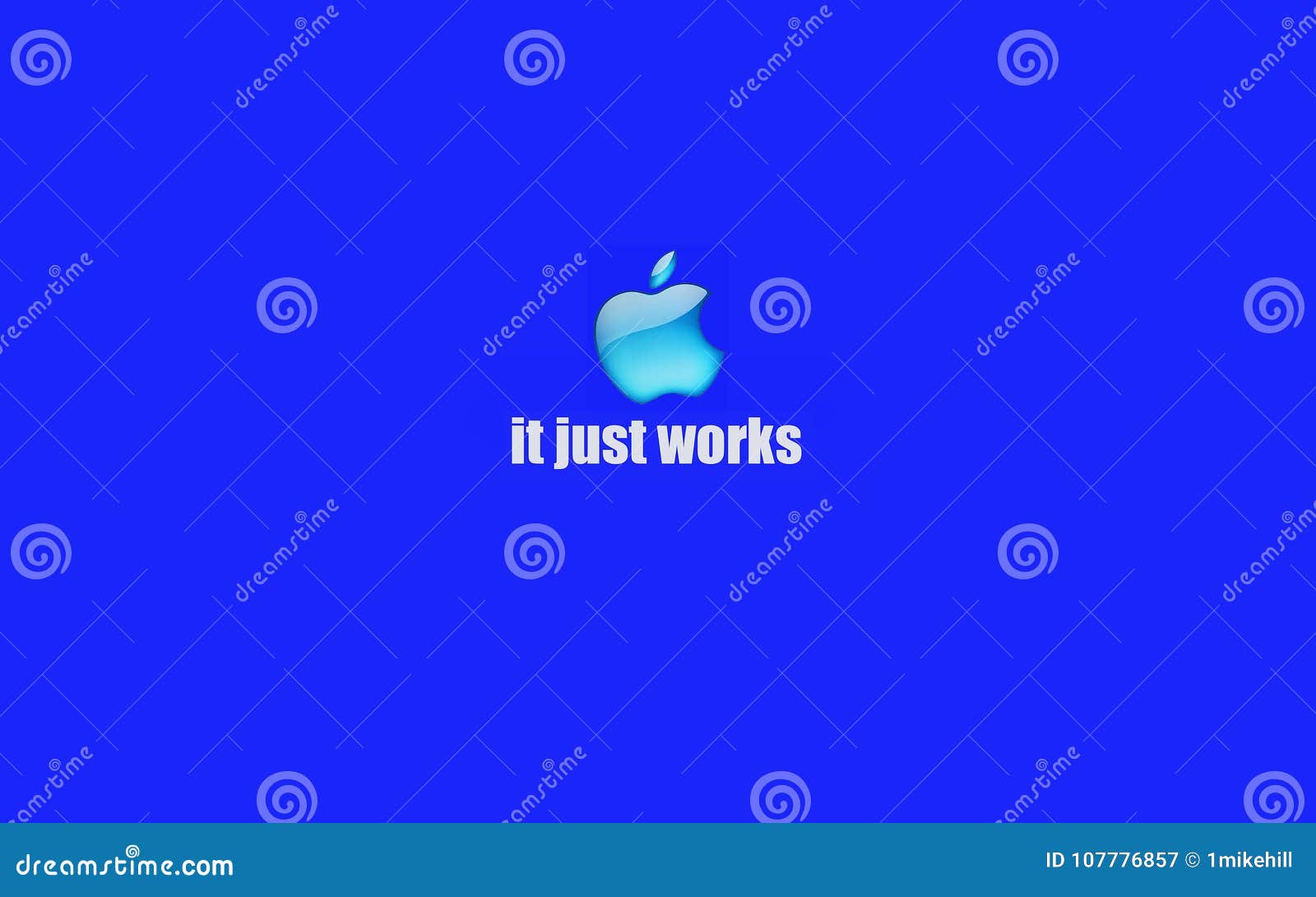 Blue Mac Computer Background Editorial Photography - Image of blue ...