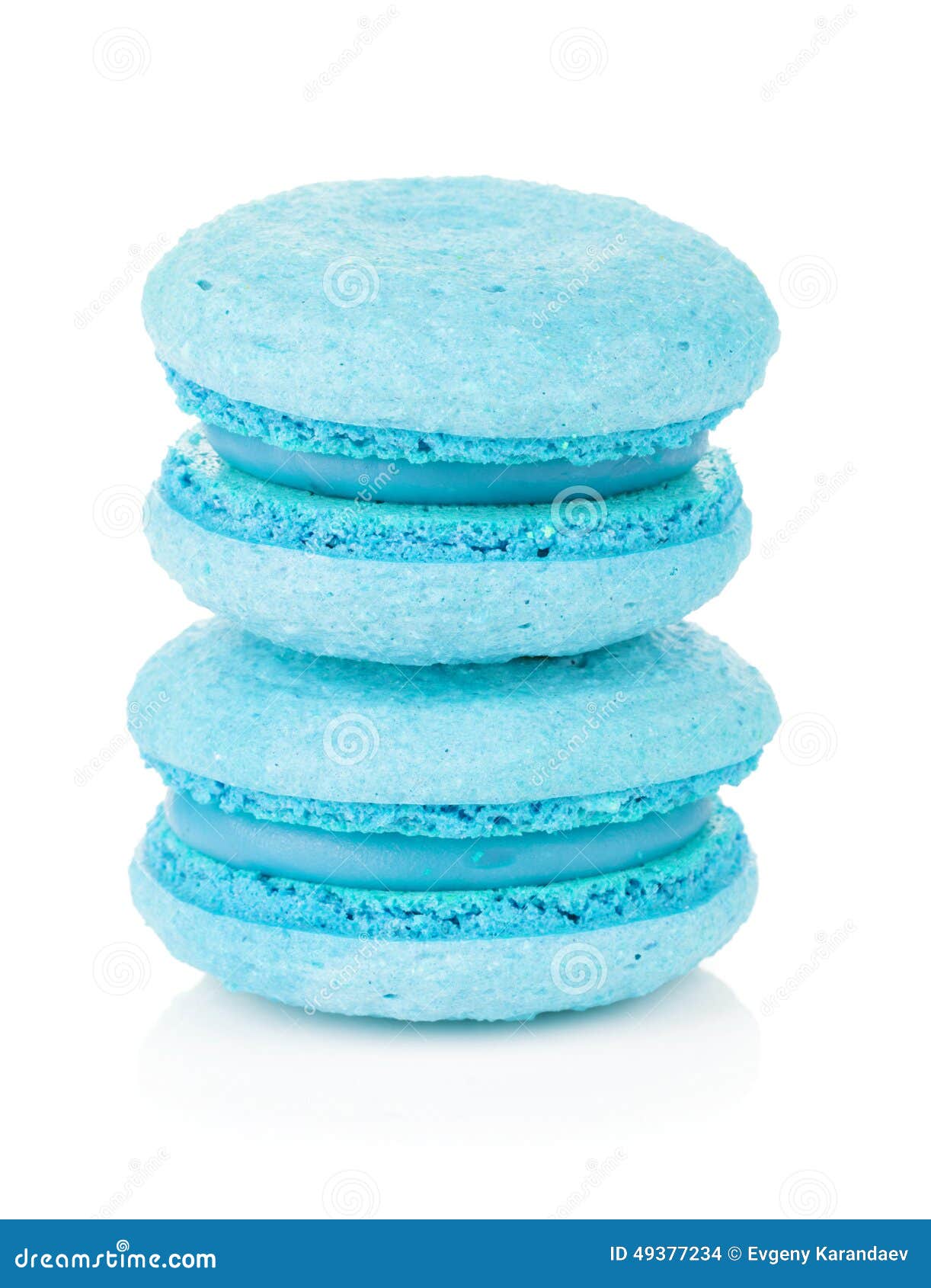 Blue macarons stock photo. Image of blue, confectionery - 49377234