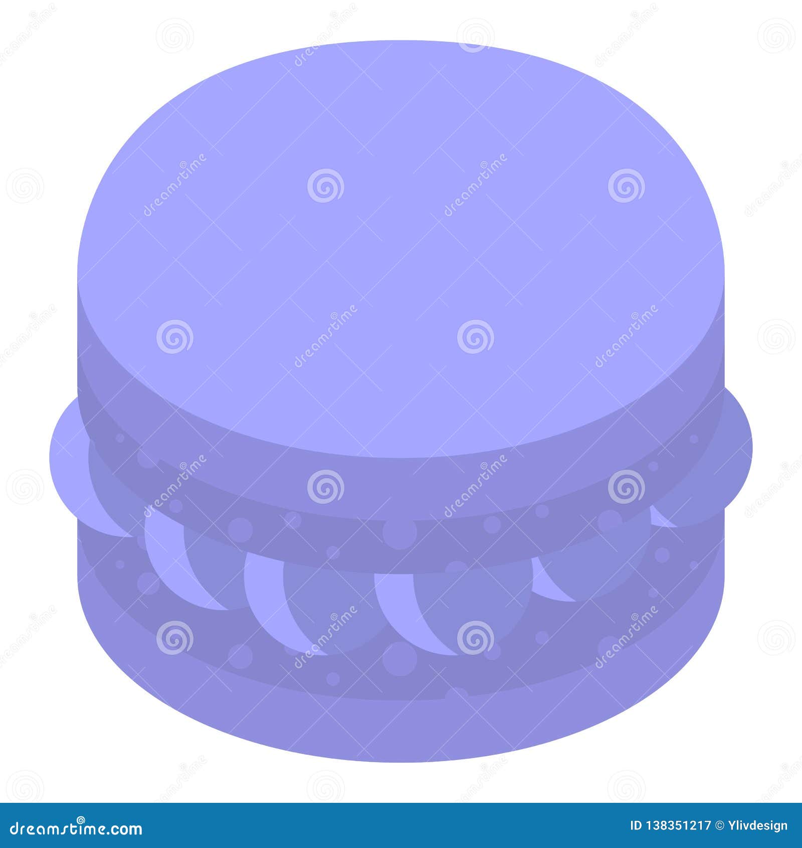 Blue Macaroon Icon, Isometric Style Stock Vector - Illustration of ...