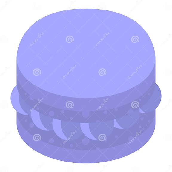 Blue Macaroon Icon, Isometric Style Stock Vector - Illustration of ...