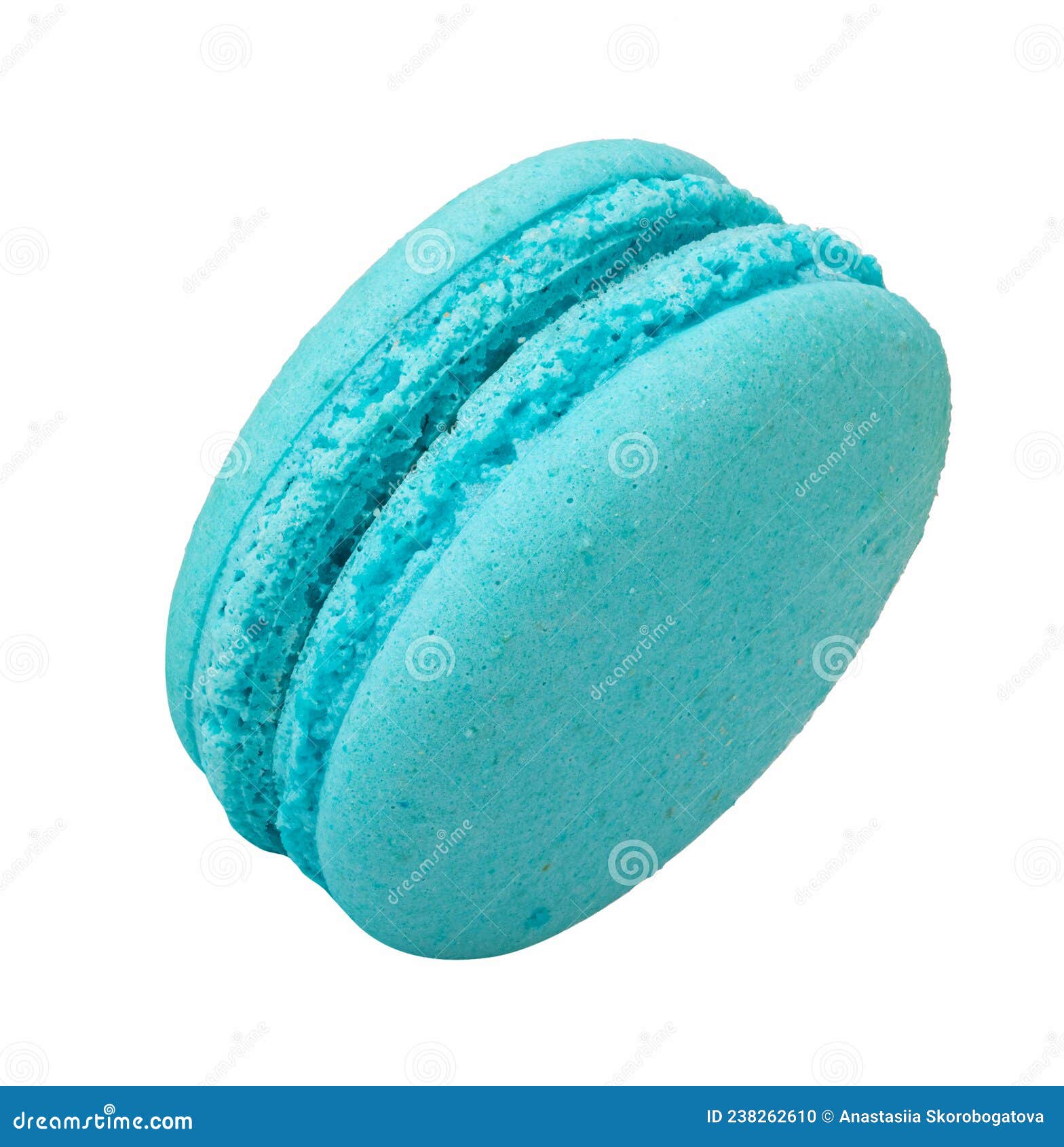 Blue Macaroon Isolated on White Background Stock Photo - Image of green ...