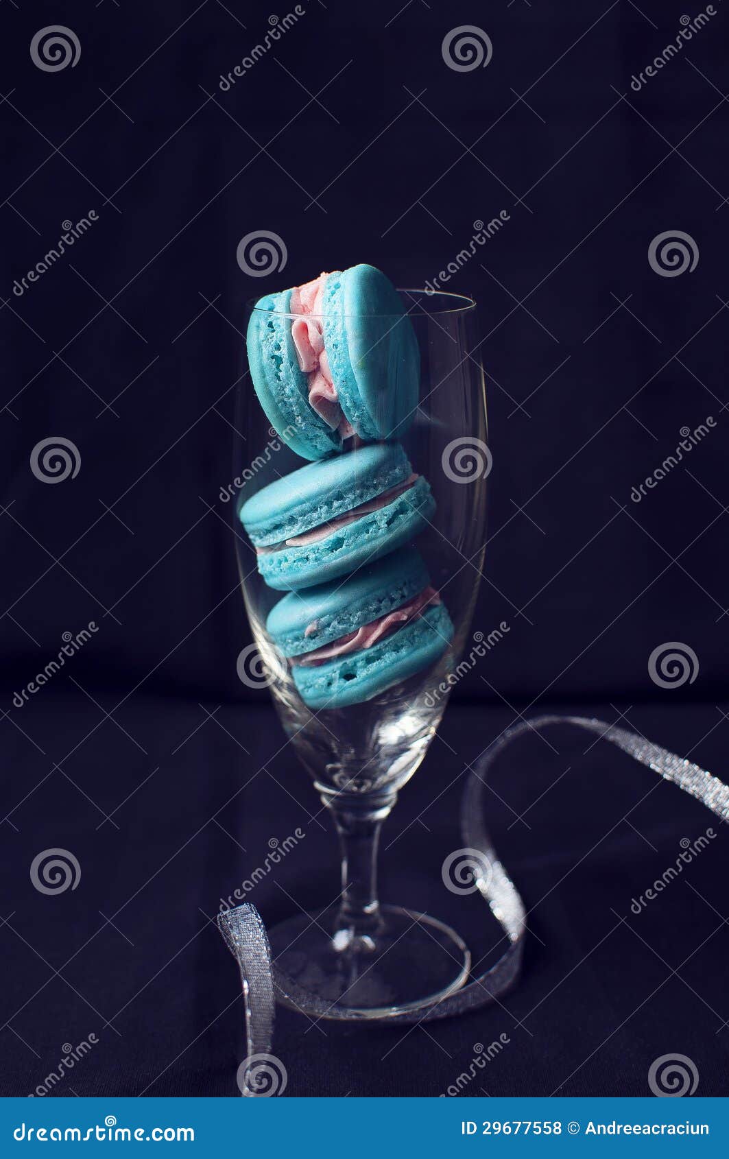 Blue macaroons stock photo. Image of patisserie, french - 29677558