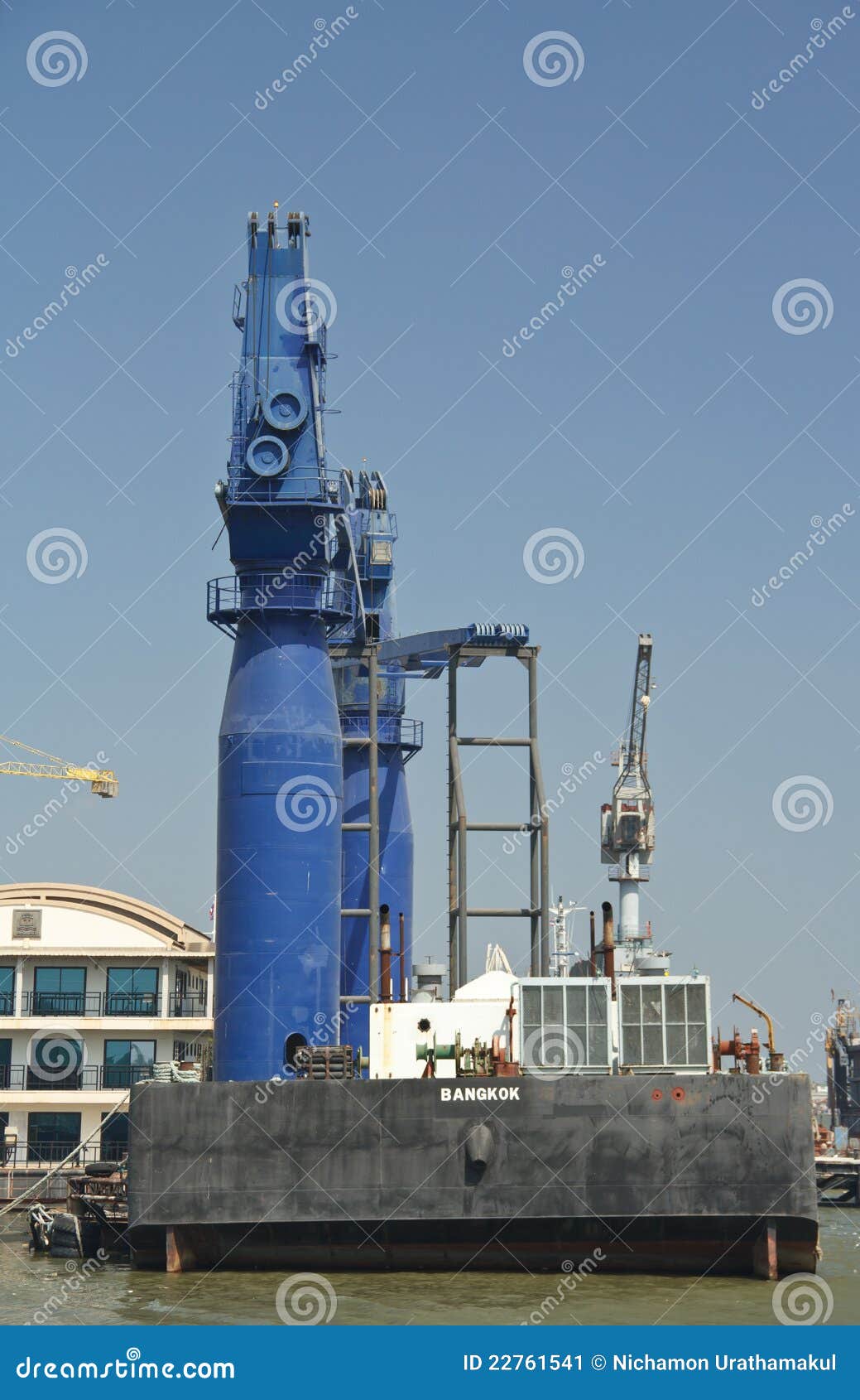 Blue machine stock image. Image of equipment, excavate - 22761541
