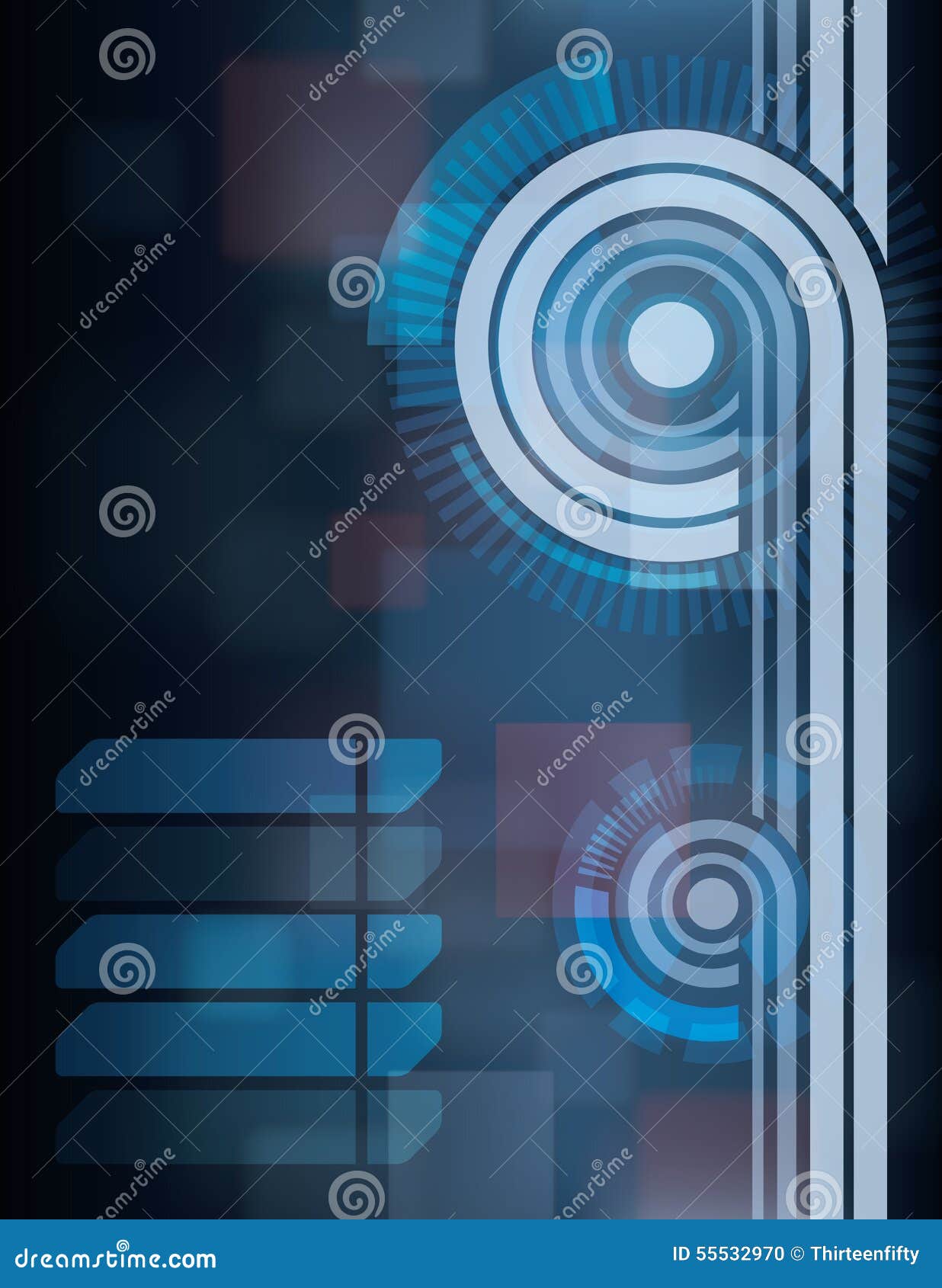 Abstract Blue Tech Background Cartoon Vector Graphic Wallpaper Stock ...