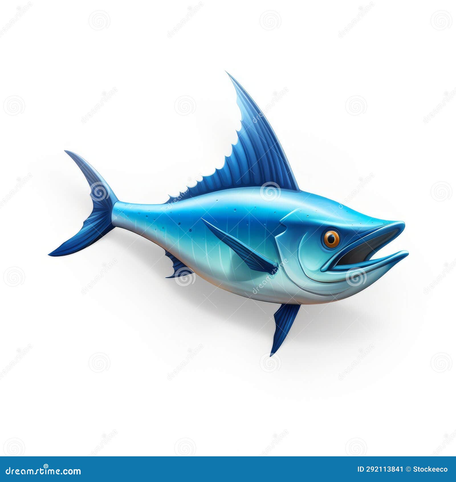 Blue Magellan Fish Vector Illustration For Casual Game Resource Icon ...