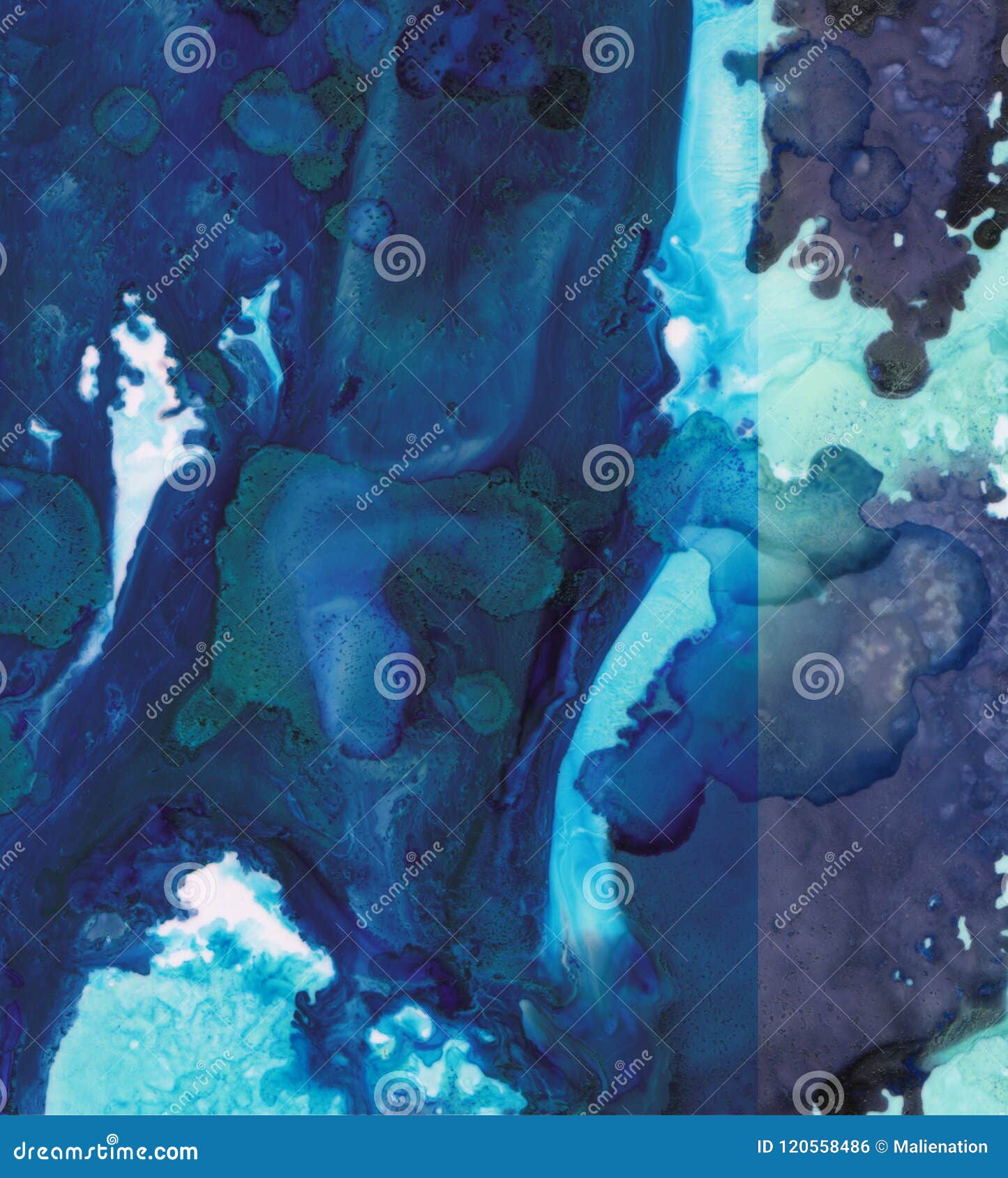 Blue Magic Background. Watercolor Printable Texture. Stock Illustration ...