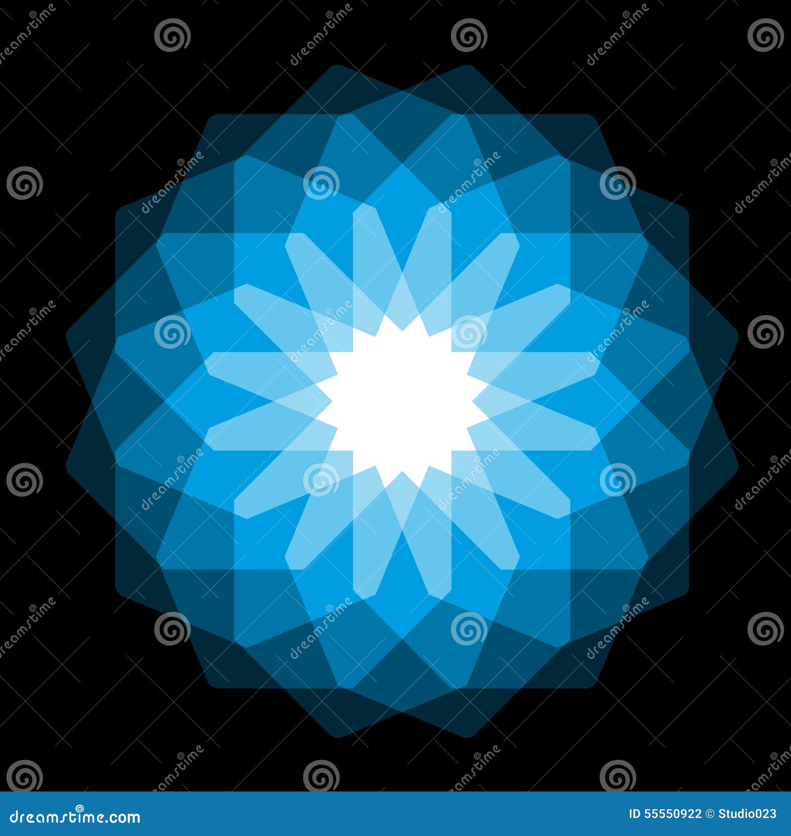 Blue magic circle stock vector. Illustration of circles - 55550922