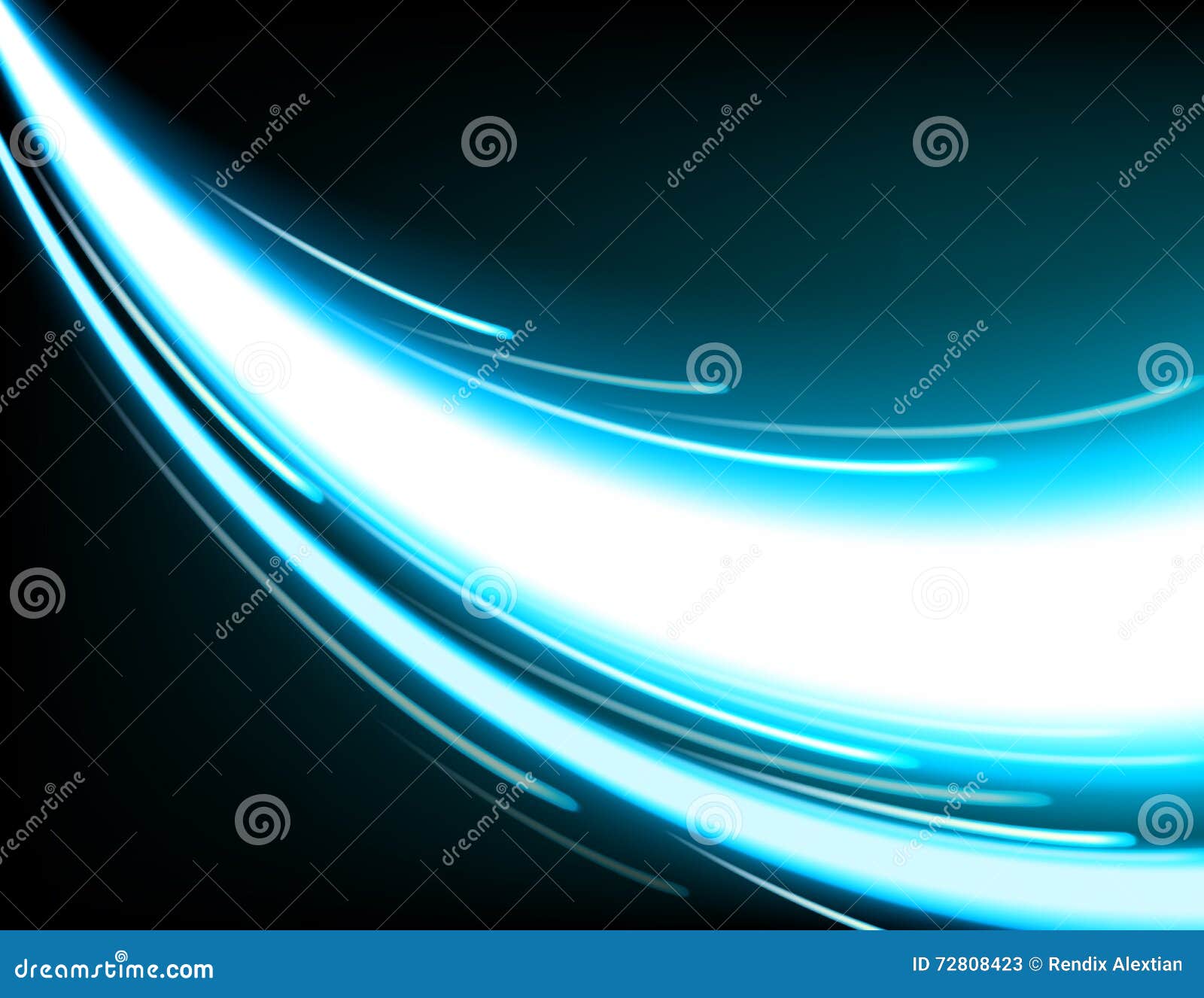 Blue Magic Color Light Curved Lines Stock Vector - Illustration of ...