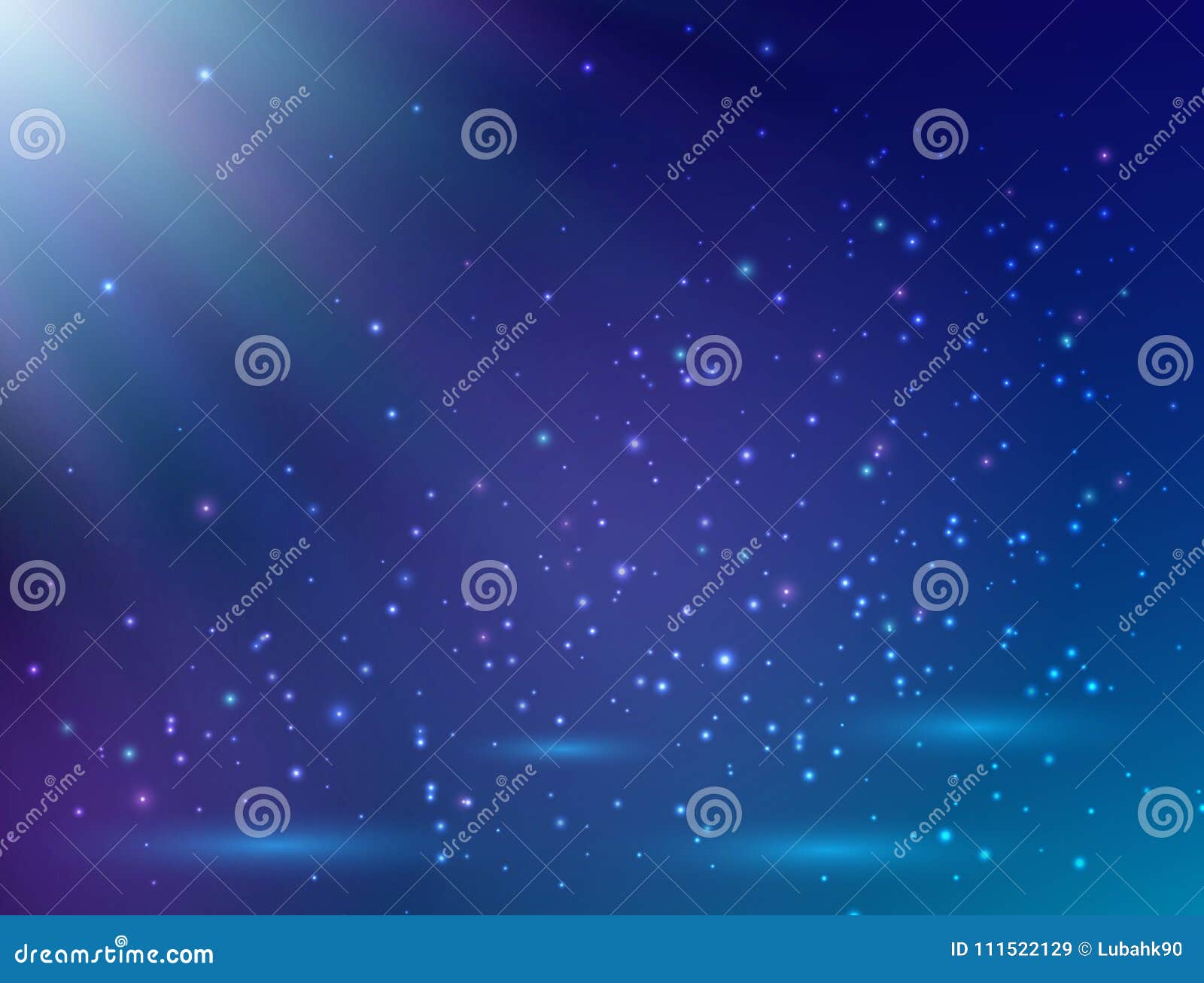 Blue Magic Light Background. Magic Background. Vector Illustration ...