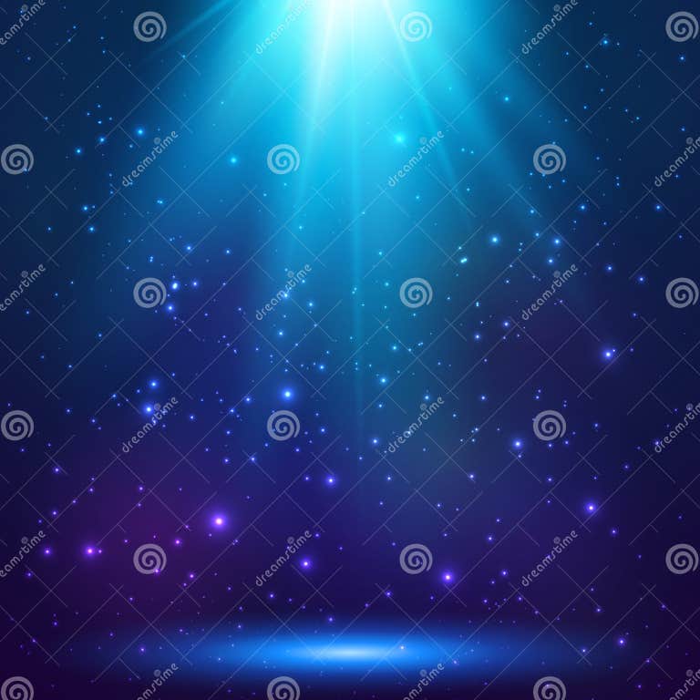 Blue Magic Light, Vector Background Stock Vector - Illustration of glow ...