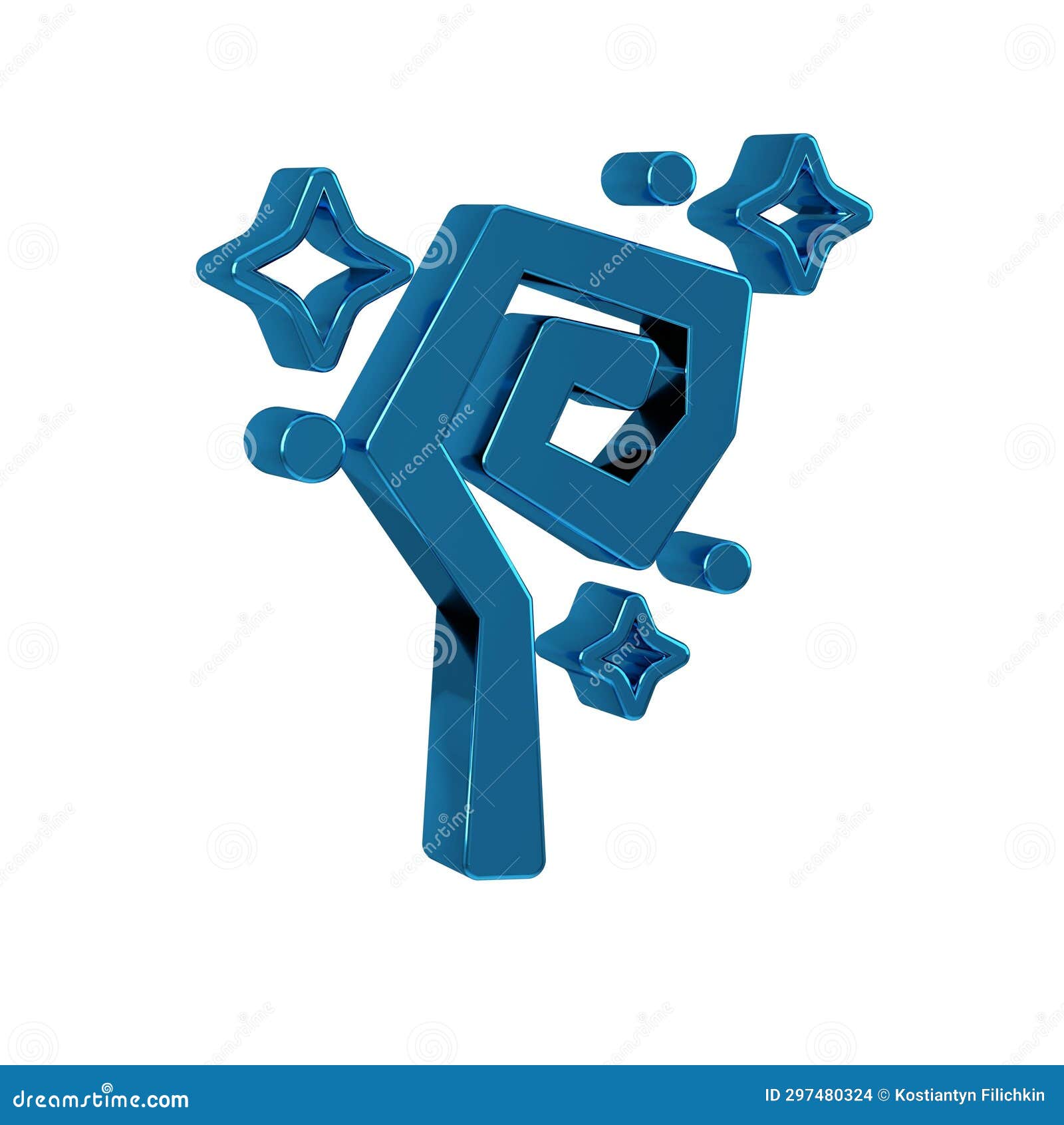 Blue Magic Staff Icon Isolated on Transparent Background. Magic Wand ...