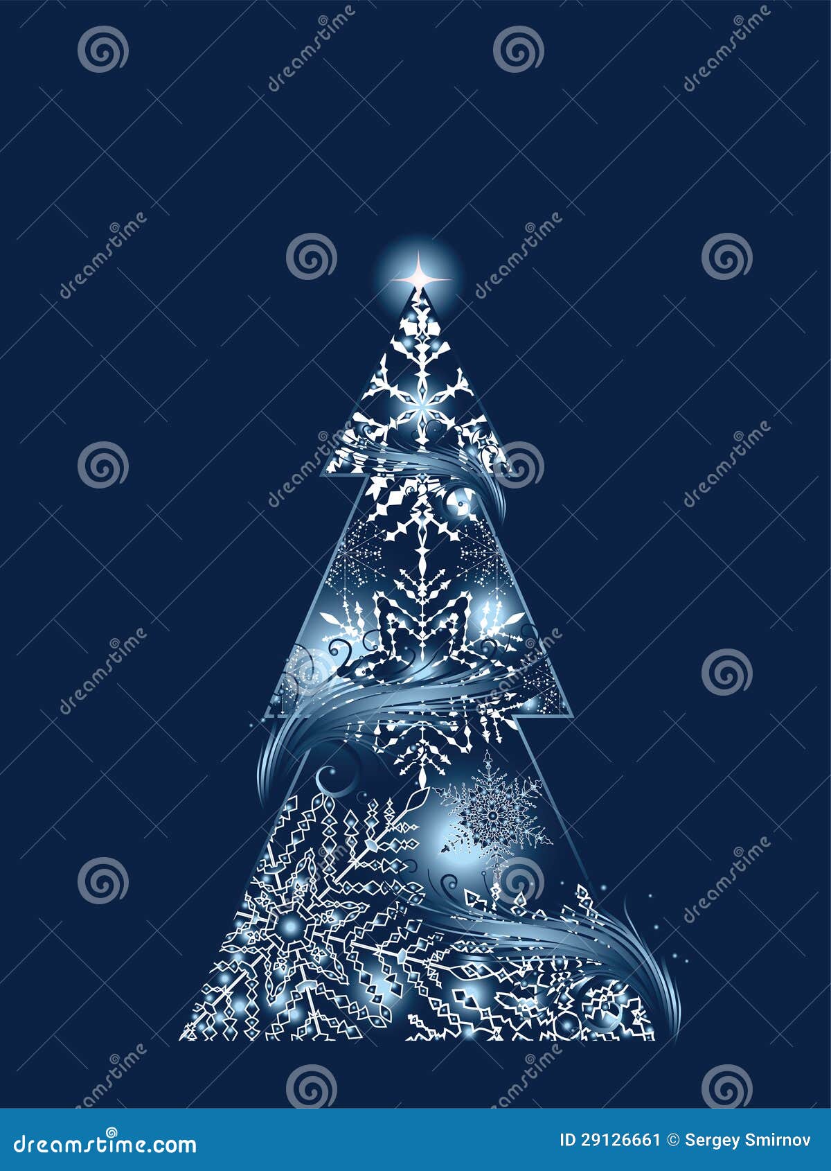 Blue Magic Tree stock vector. Illustration of card, floral - 29126661