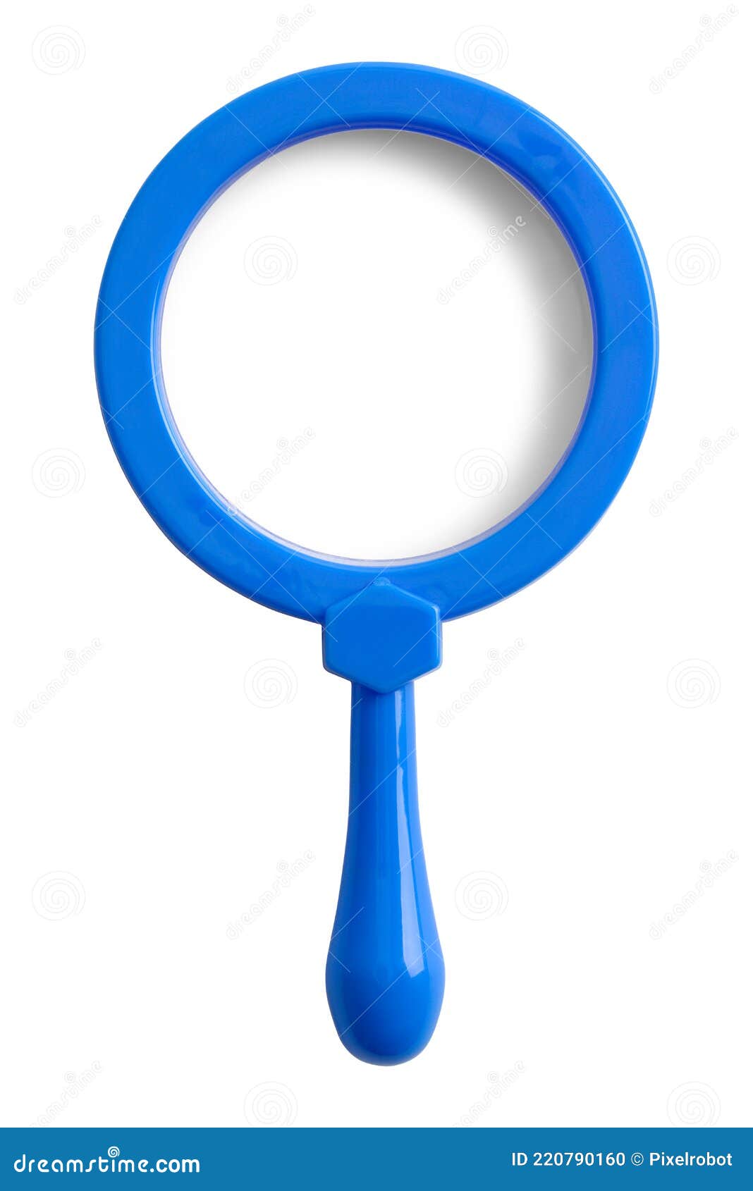 Blue Magnifying Glass stock photo. Image of blue, magnifying - 220790160