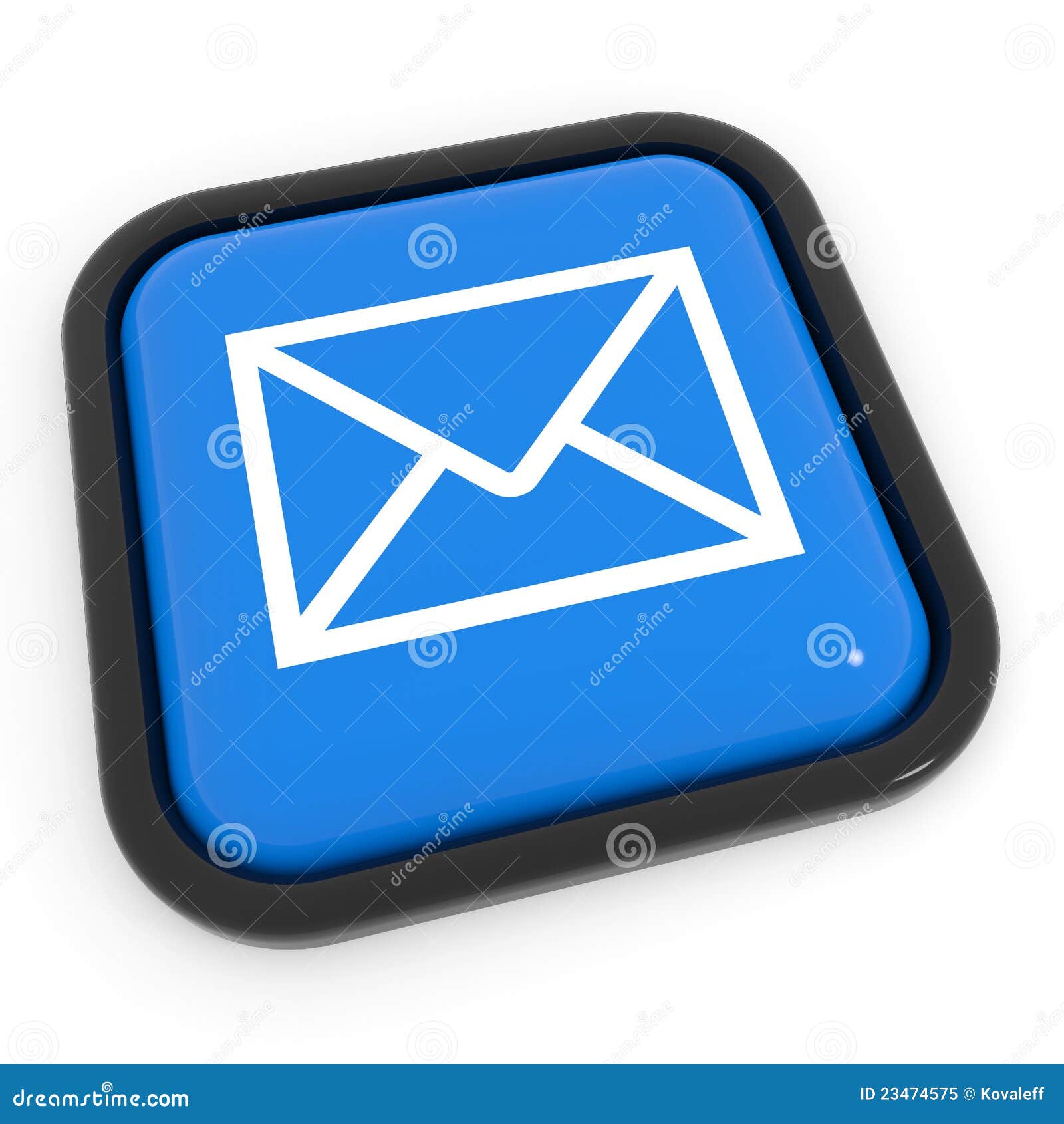 Blue mail button. stock illustration. Illustration of abstract - 23474575