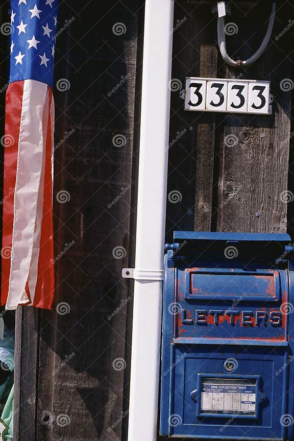 Blue Mailbox stock photo. Image of post, american, postal - 23147660