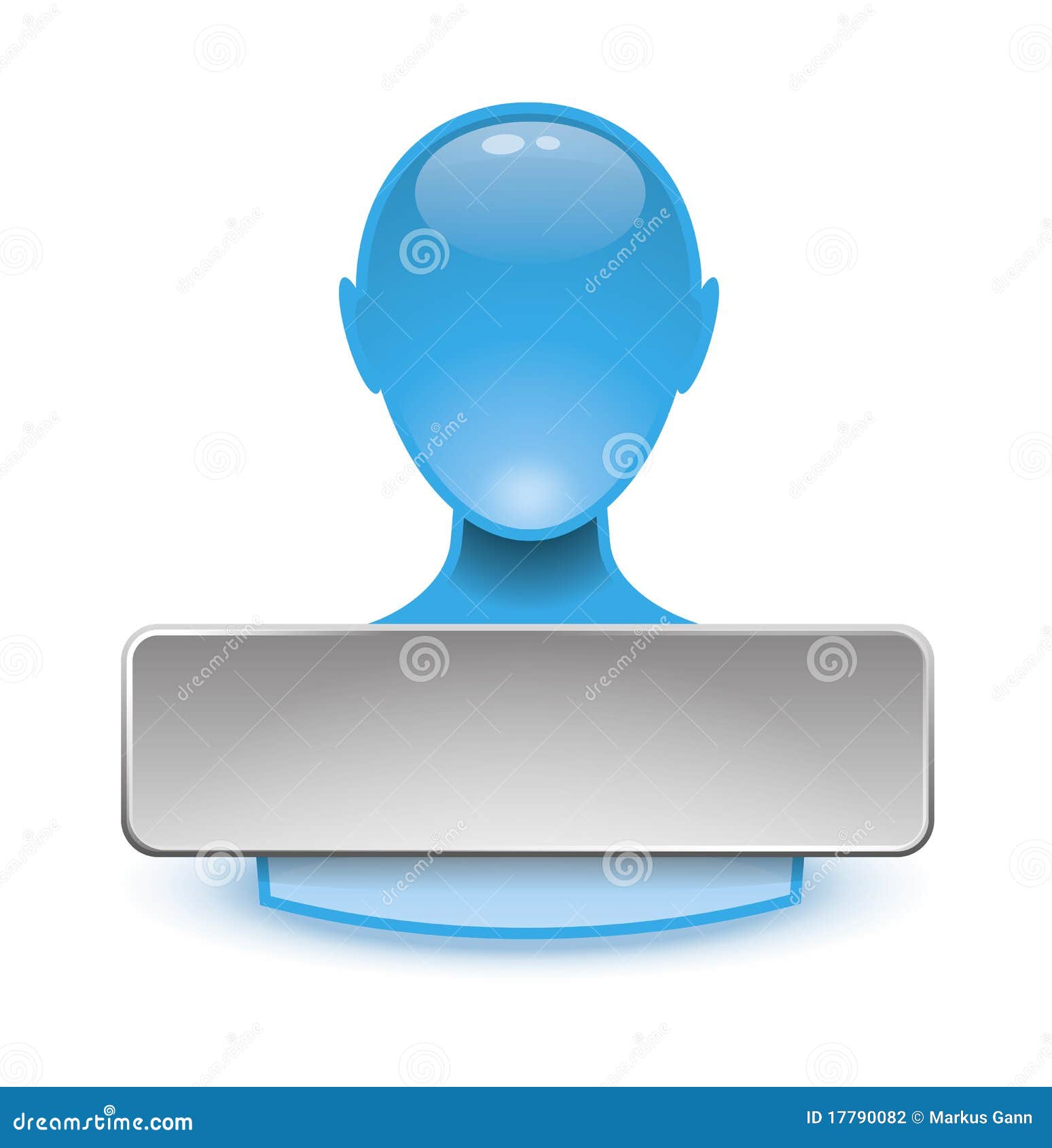 Blue man stock illustration. Illustration of symbol, vector - 17790082